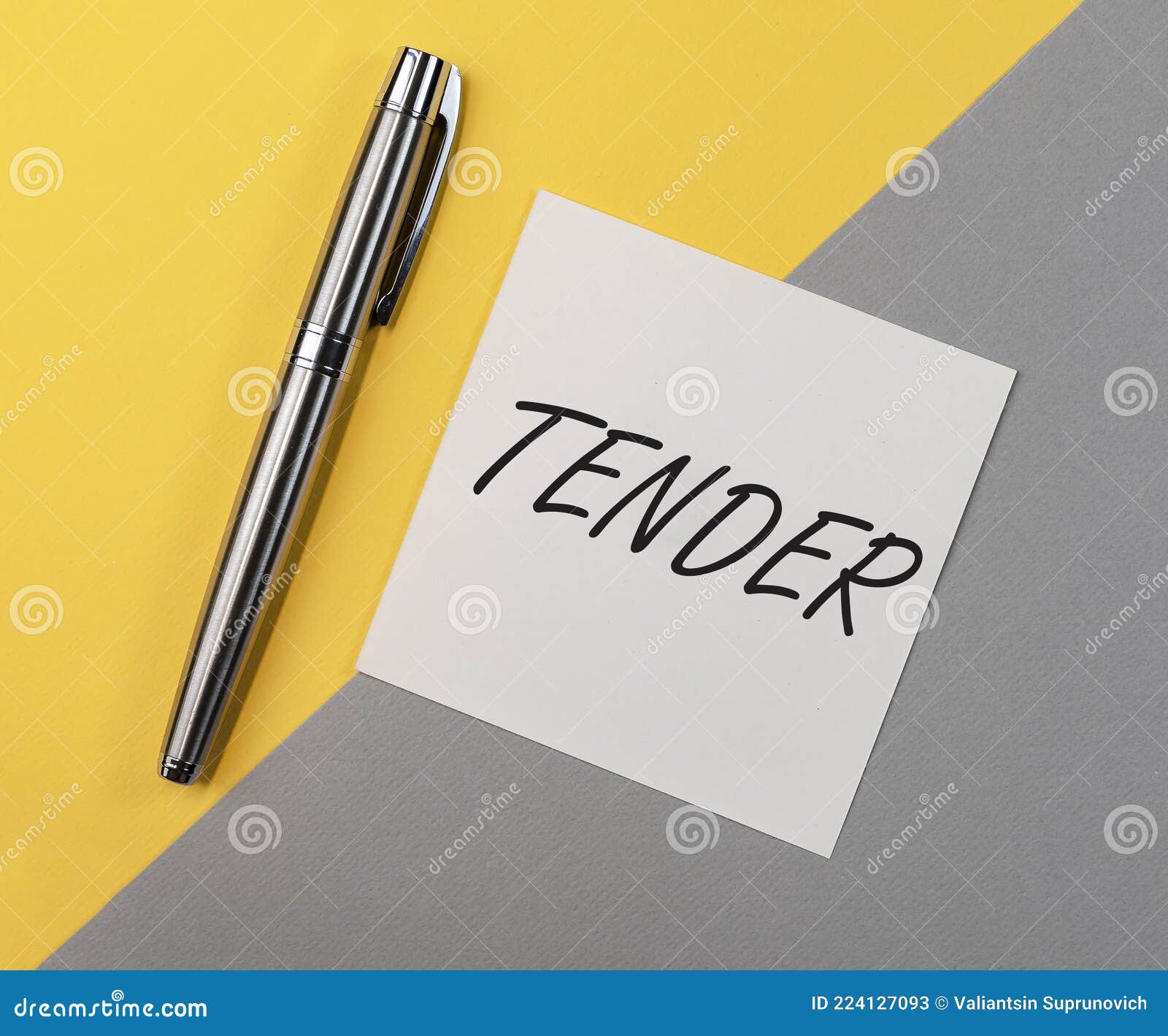 Business Tender Concept. Procurement Offer on Paper Stock Image - Image ...