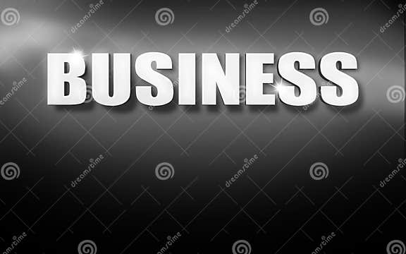 Business Text 3D Black White Background Stock Illustration ...