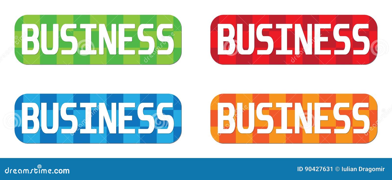 BUSINESS Text, on Rectangle, Zig Zag Pattern Stamp Sign. Stock ...