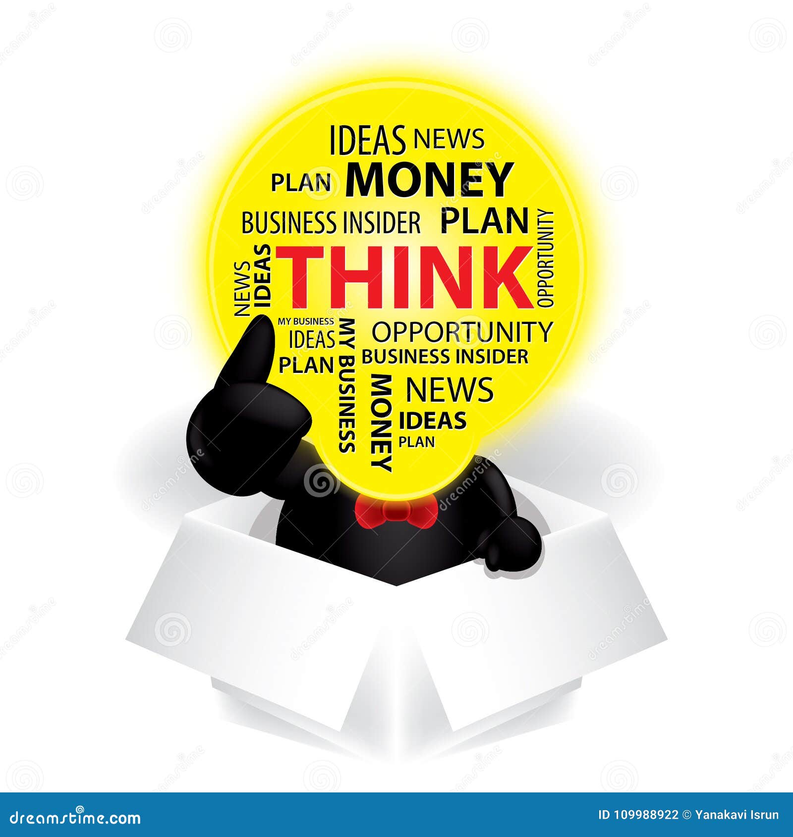 Business Think Out of the Box Stock Vector - Illustration of clip ...