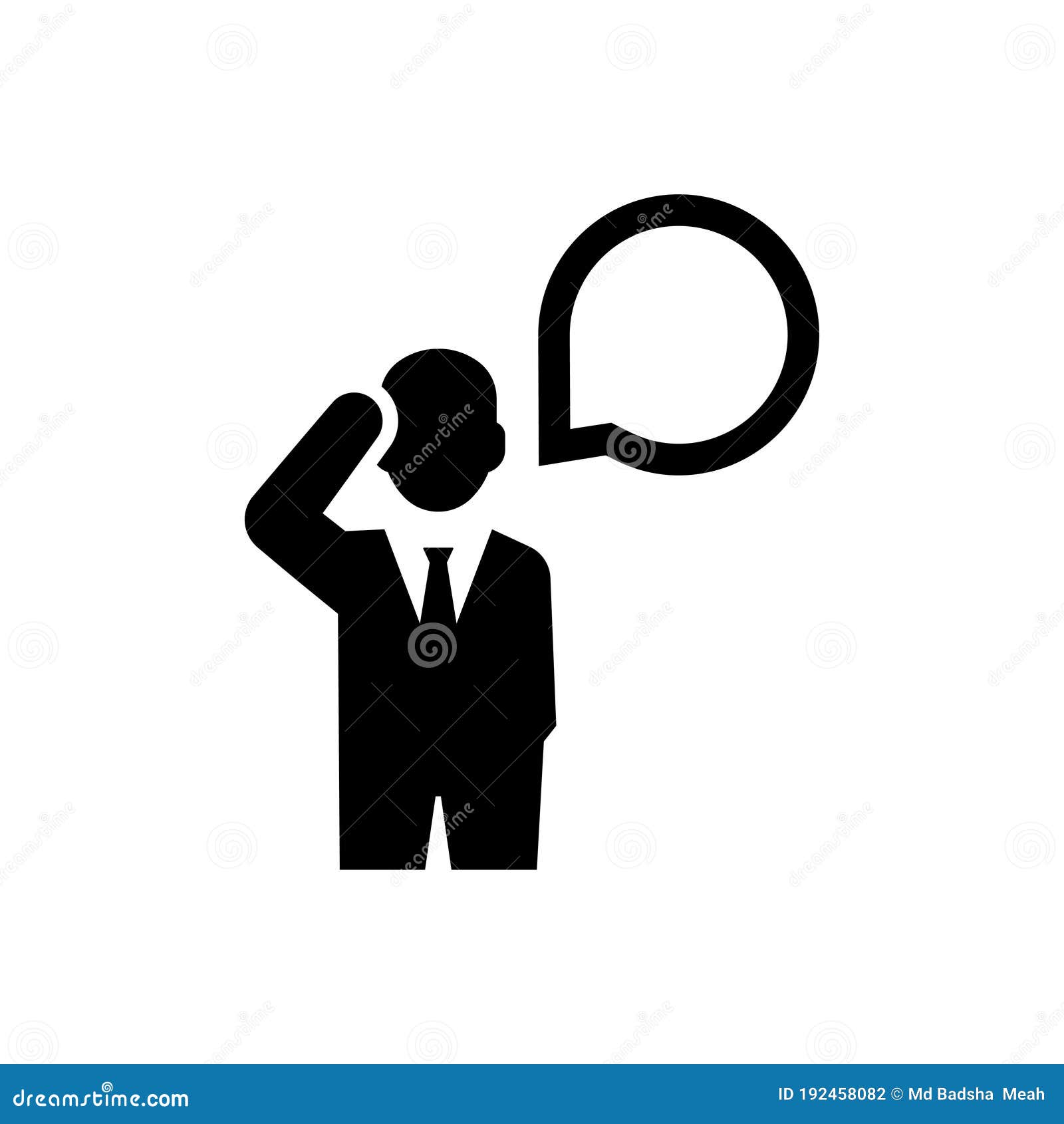 Business Thinking Icon stock vector. Illustration of illustrations ...