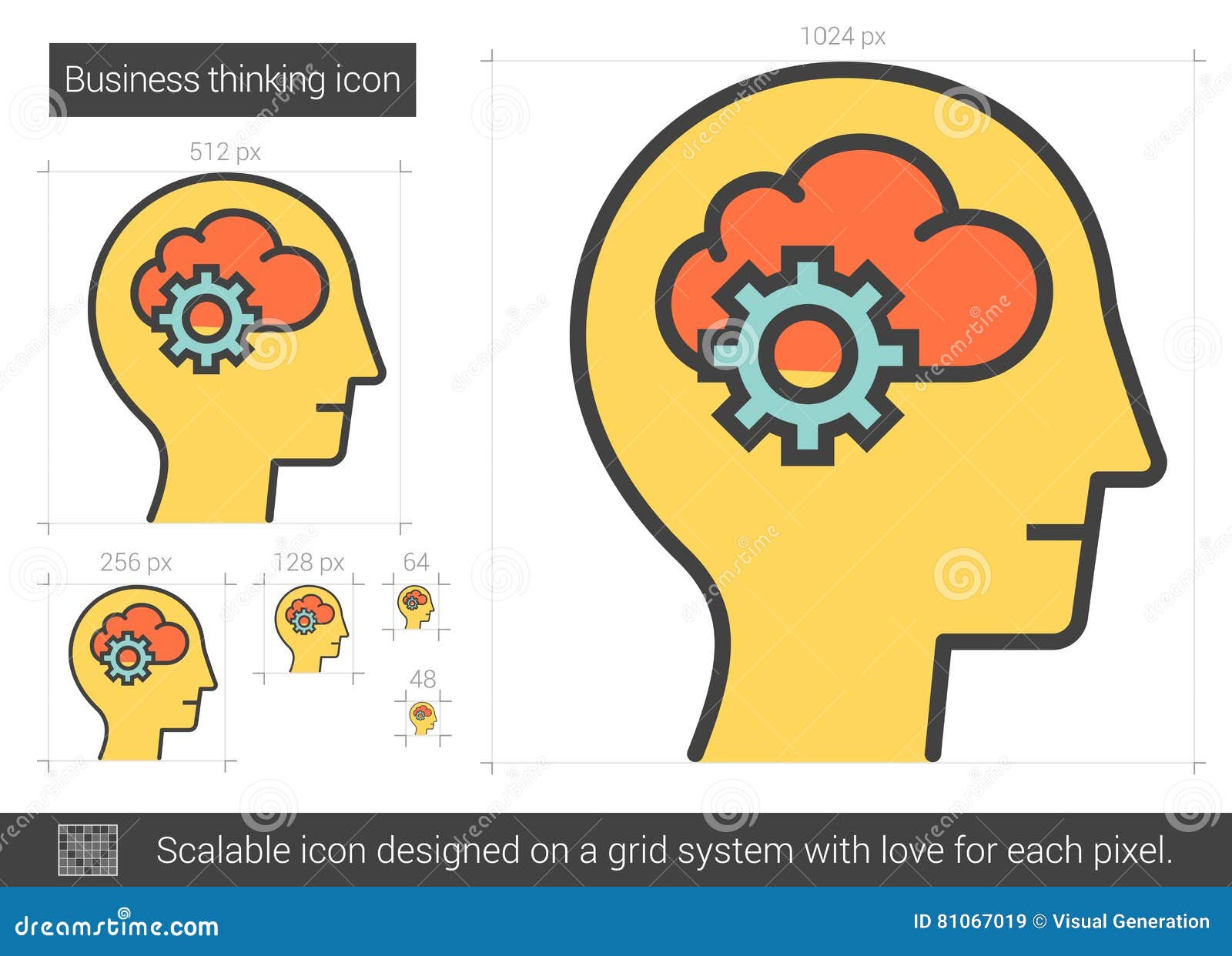 Business Thinking Line Icon. Stock Vector - Illustration of analysis ...