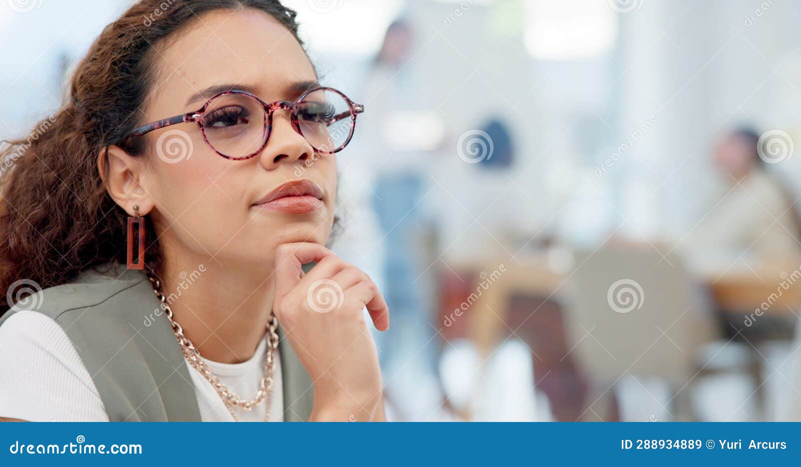 Business, Thinking and Woman with Planning, Problem Solving or Strategy ...