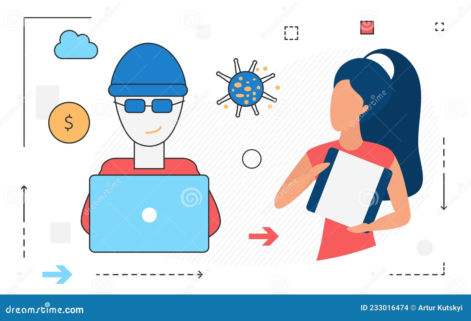 Business Threats of Hacker Attacks, Network Internet Fraud and ...