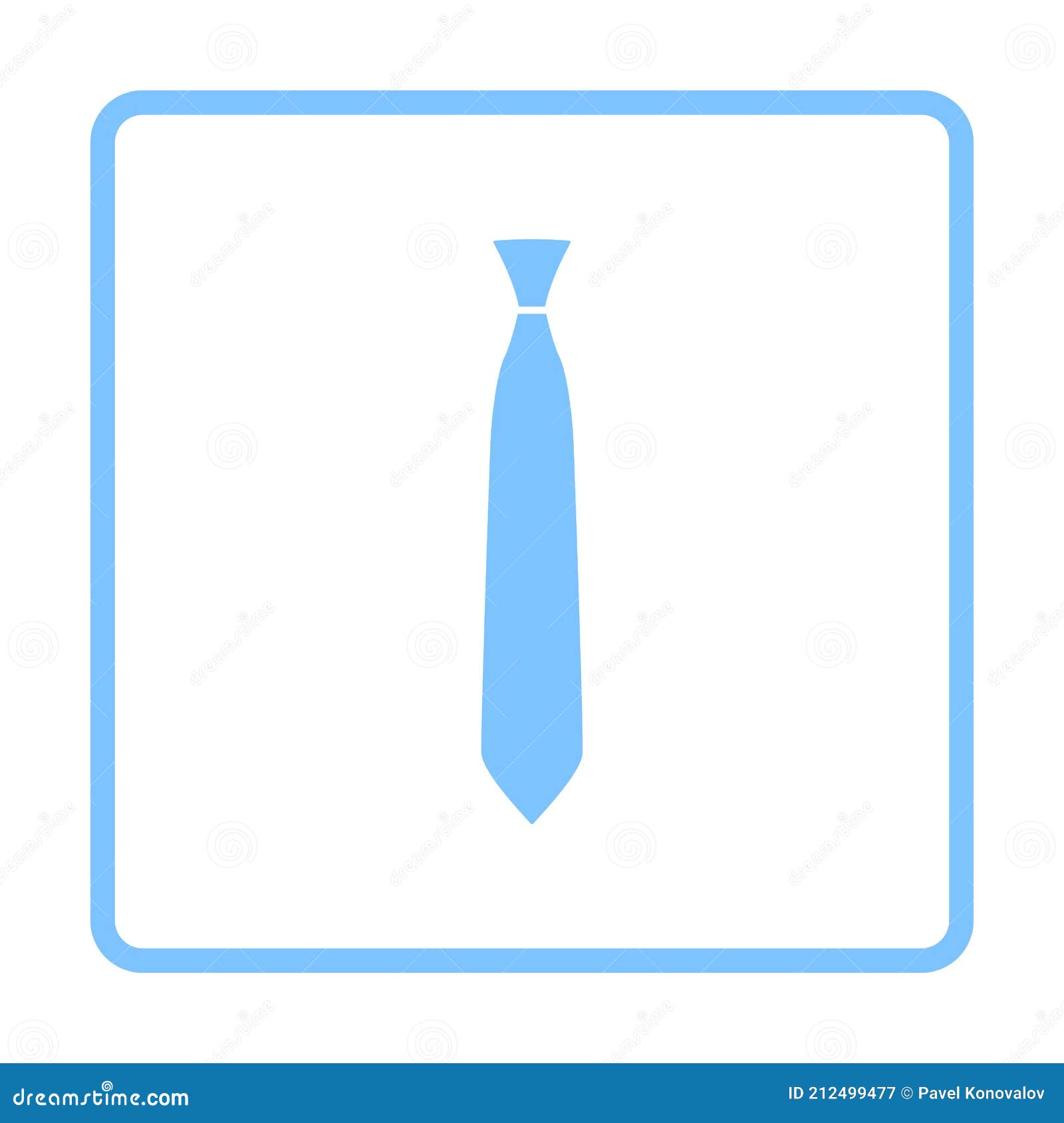Business Tie Icon stock vector. Illustration of blue - 212499477