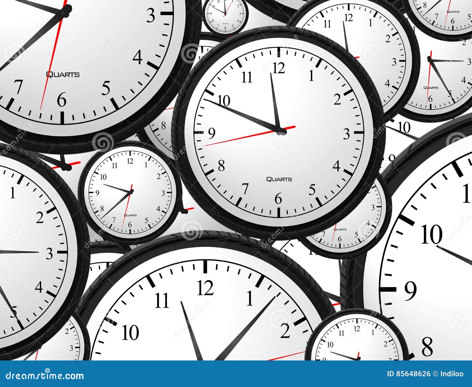 Business Time Clock Concept Stock Illustration - Illustration of house ...