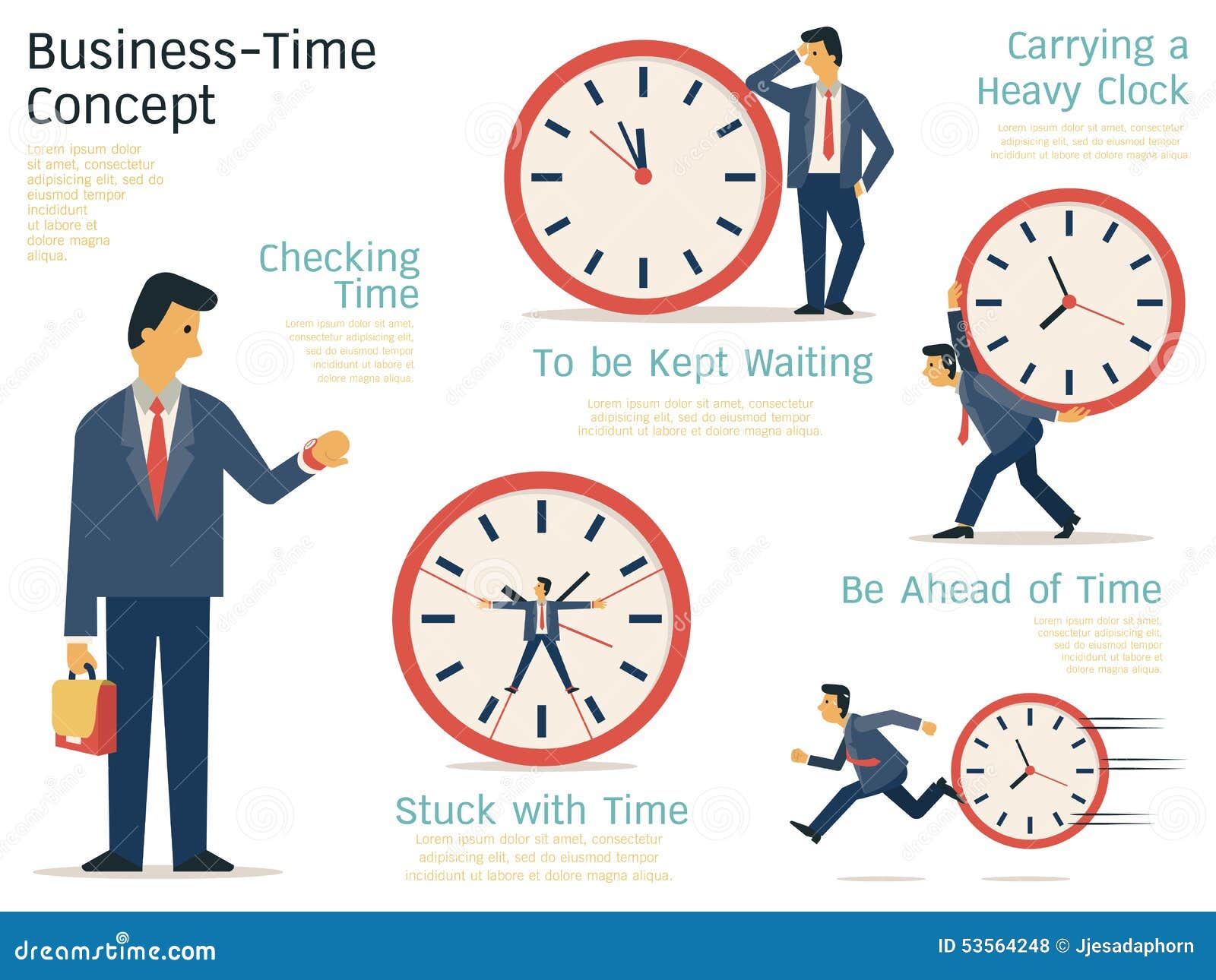 Business time concept stock vector. Illustration of checking - 53564248