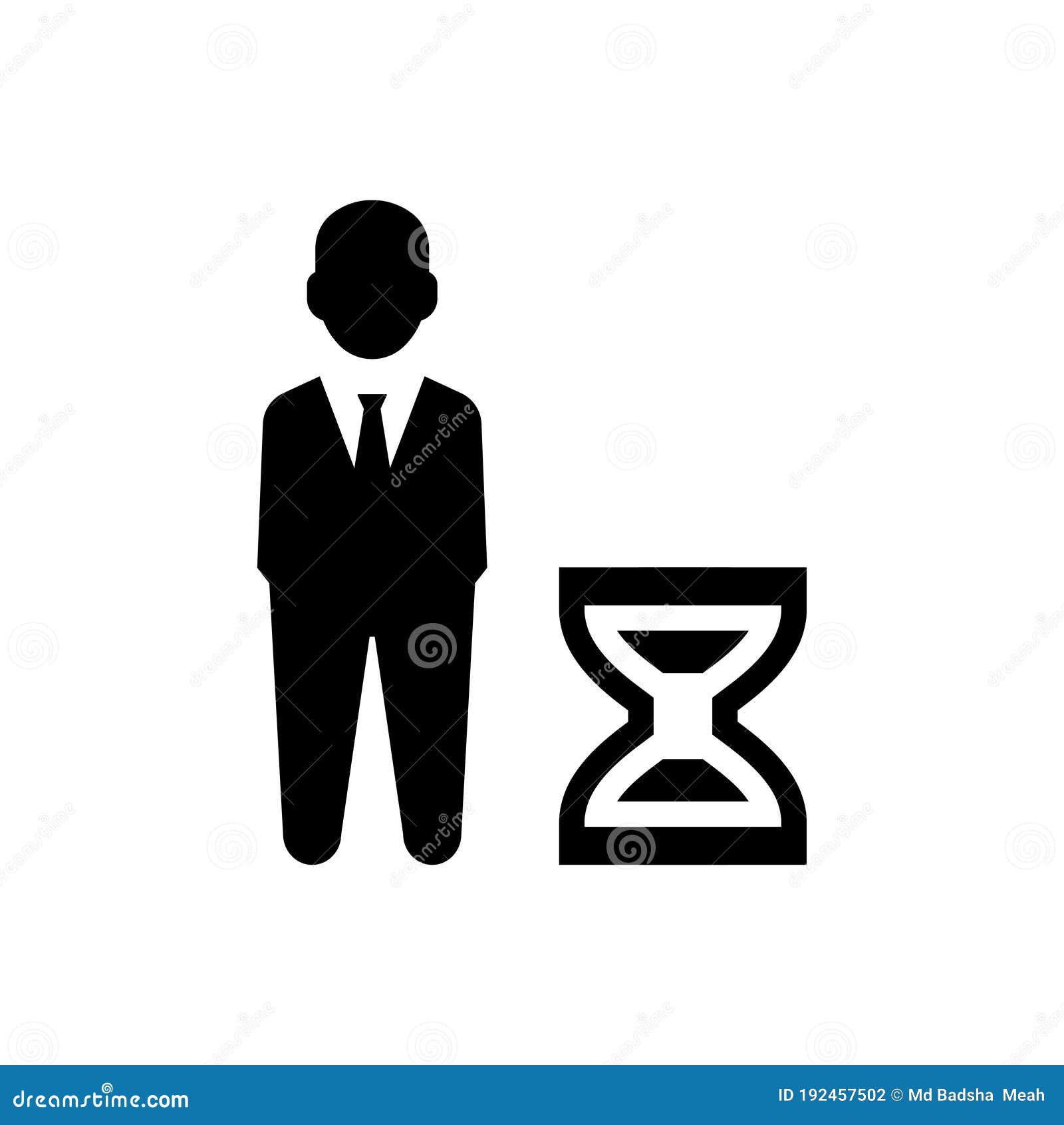 Business Time Icon stock vector. Illustration of illustrations - 192457502
