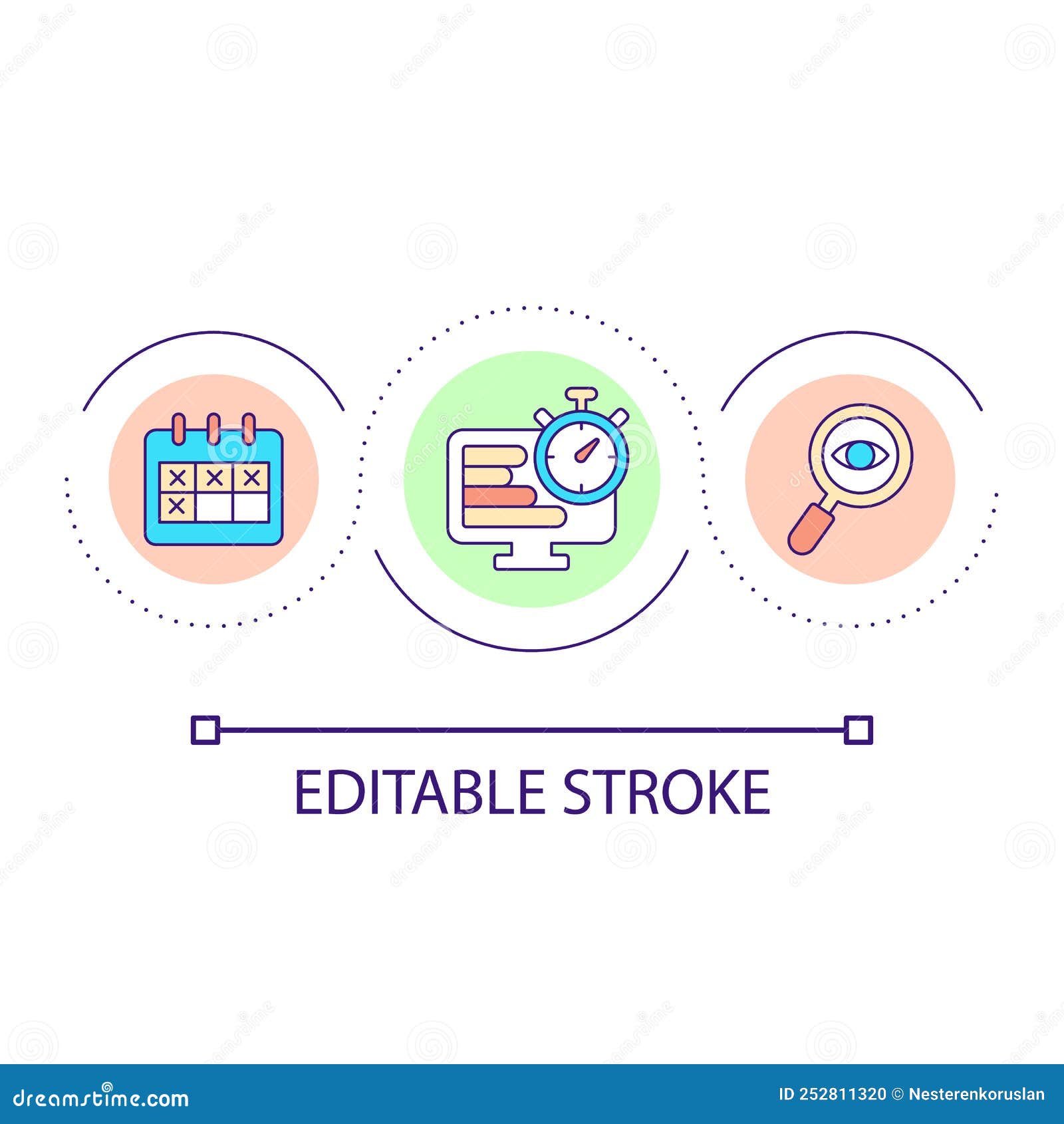 Business Time Management Loop Concept Icon Stock Vector - Illustration ...
