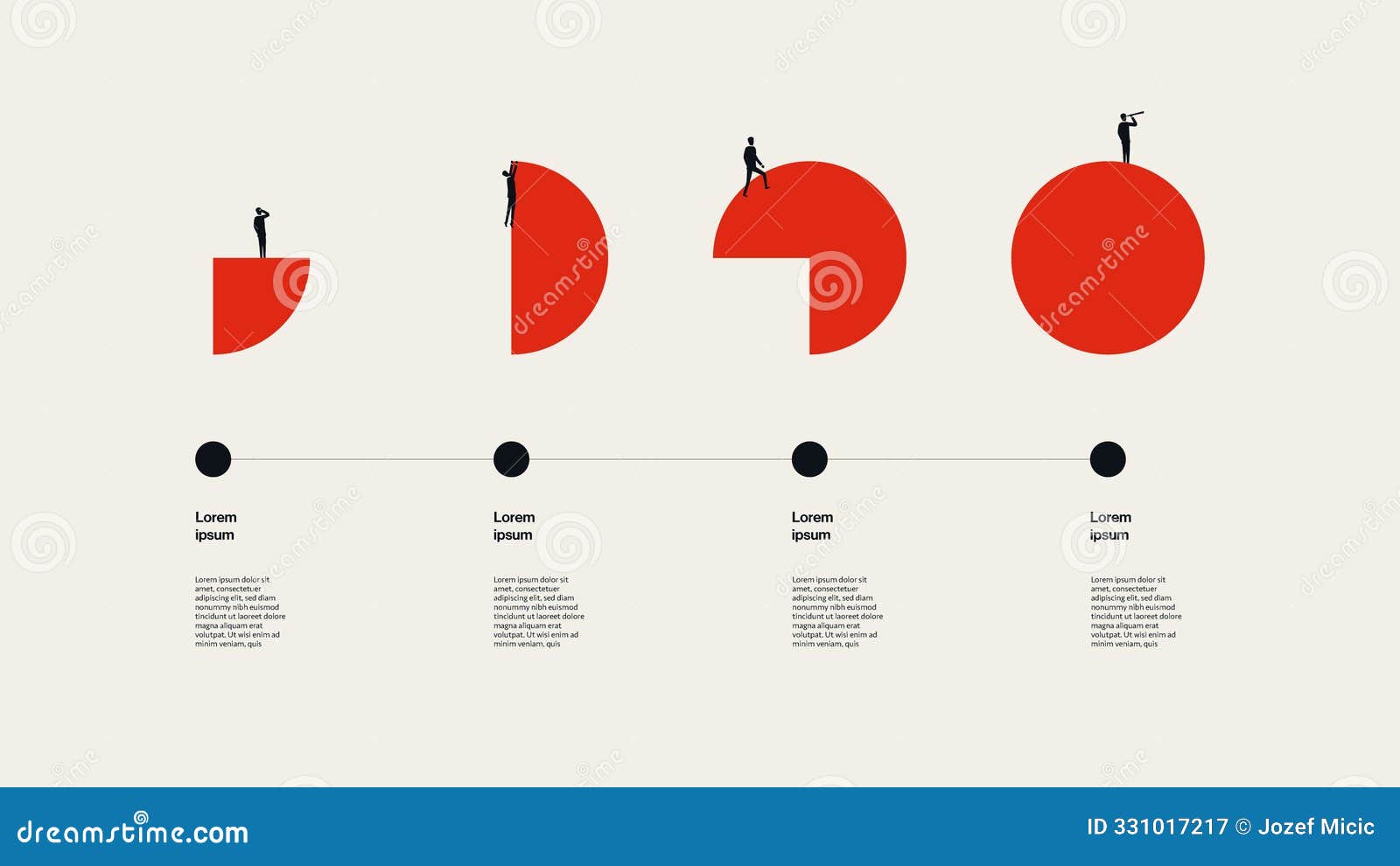 Business Timeline Infographics Vector Template. Report, Analysis ...