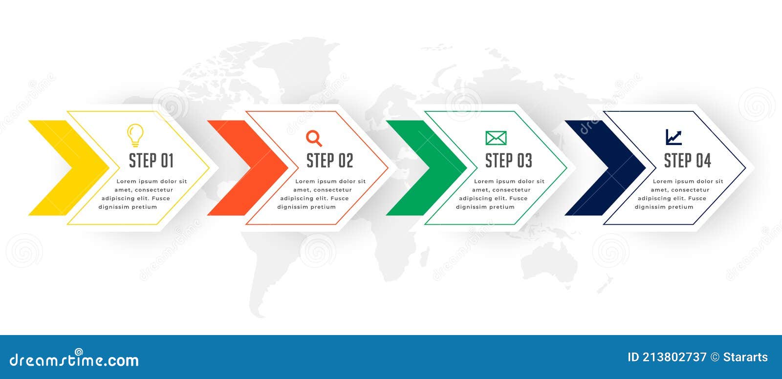 Timeline 6 Steps, Six 6 Option Shape Table Chart Elements With Steps ...