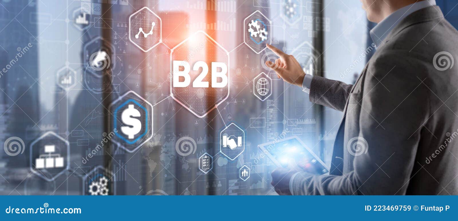 Business To Business B2B. Business Model on Virtual Screen Stock Image ...