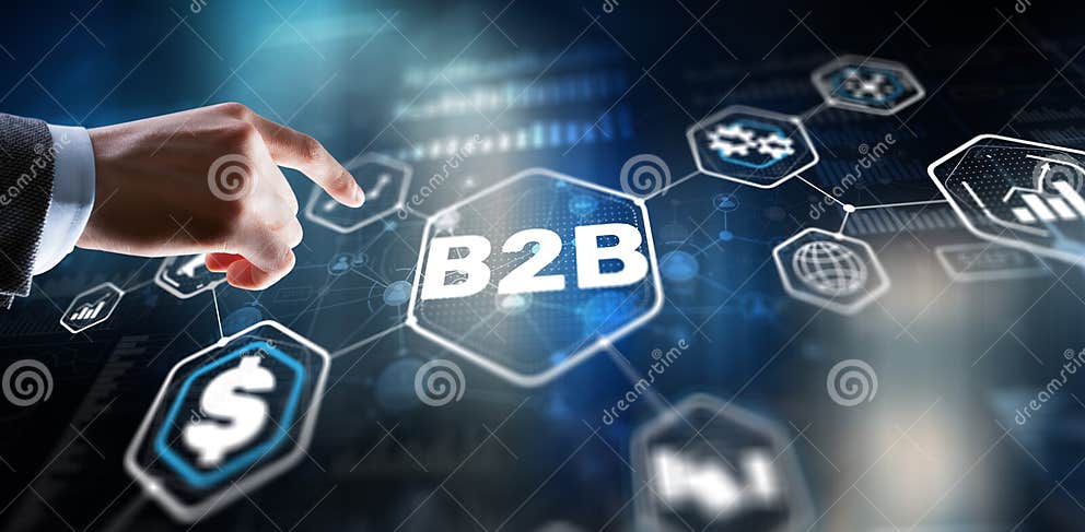 Business To Business B2B. Business Model on Virtual Screen Stock Image ...