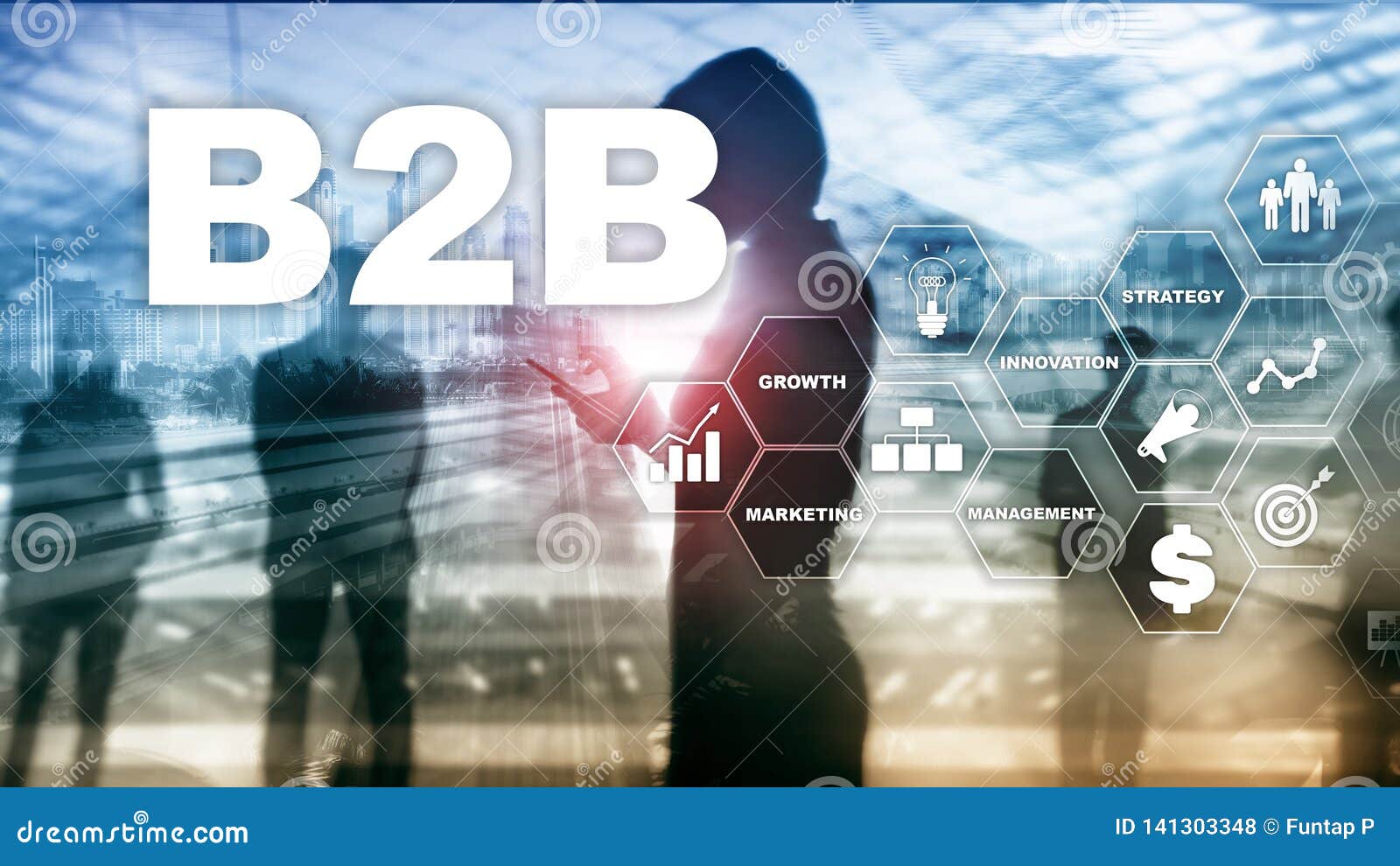Business To Business B2B - Technology Future. Business Model Stock ...