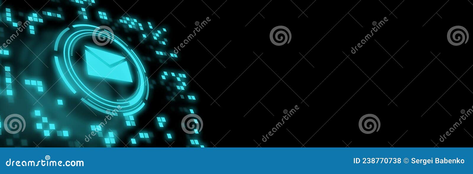 Business Tool Futuristic Email Concept with Copy Space. Stock ...