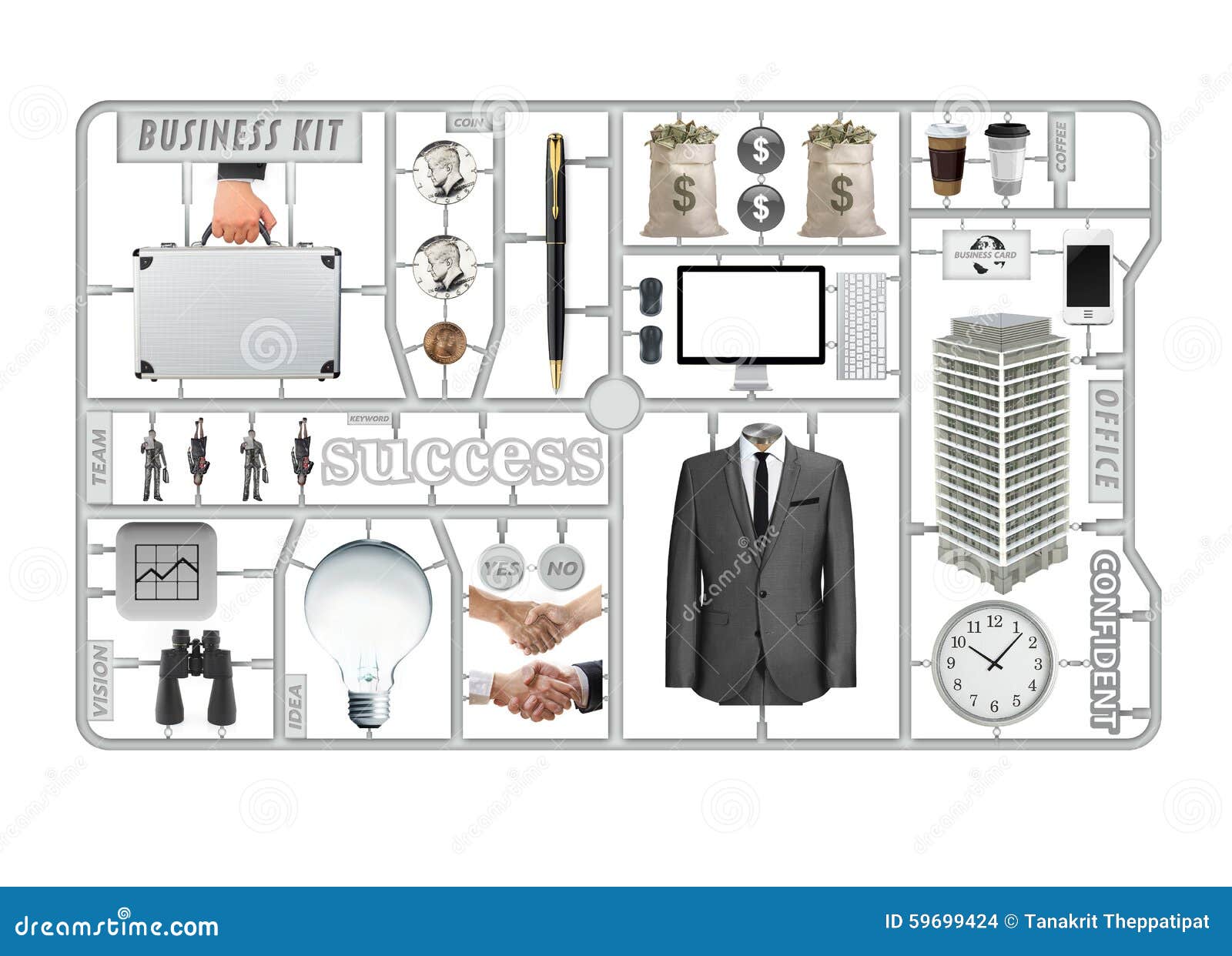 Business Tool Kit ,success Item Stock Illustration - Illustration of ...