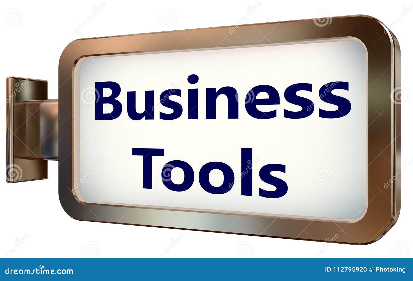 Business Tools on Billboard Background Stock Illustration ...