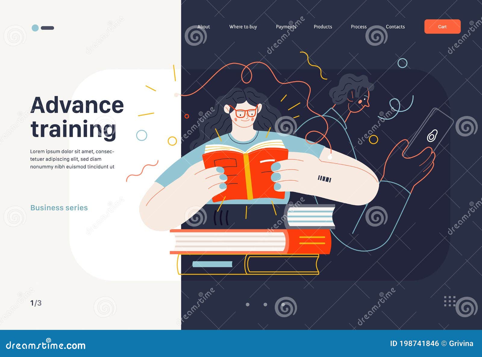 Business Topics - Advance Training, Web Template Stock Vector ...