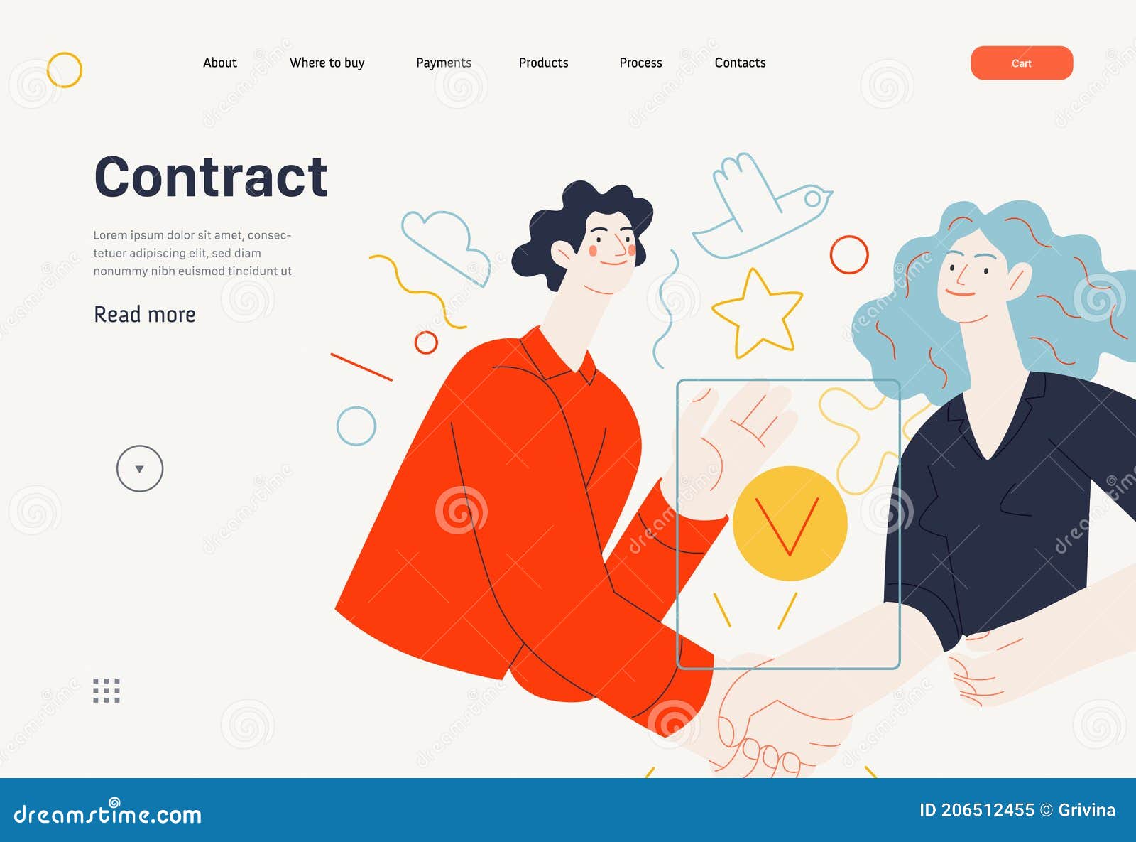 Business Topics - Partnership, Web Template Stock Vector - Illustration ...