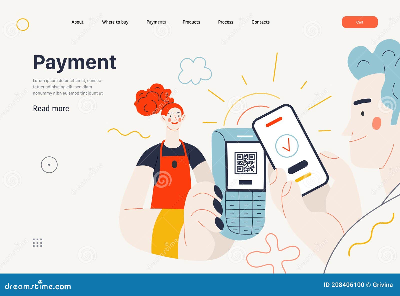 Business Topics - Payments, Web Template Stock Vector - Illustration of ...