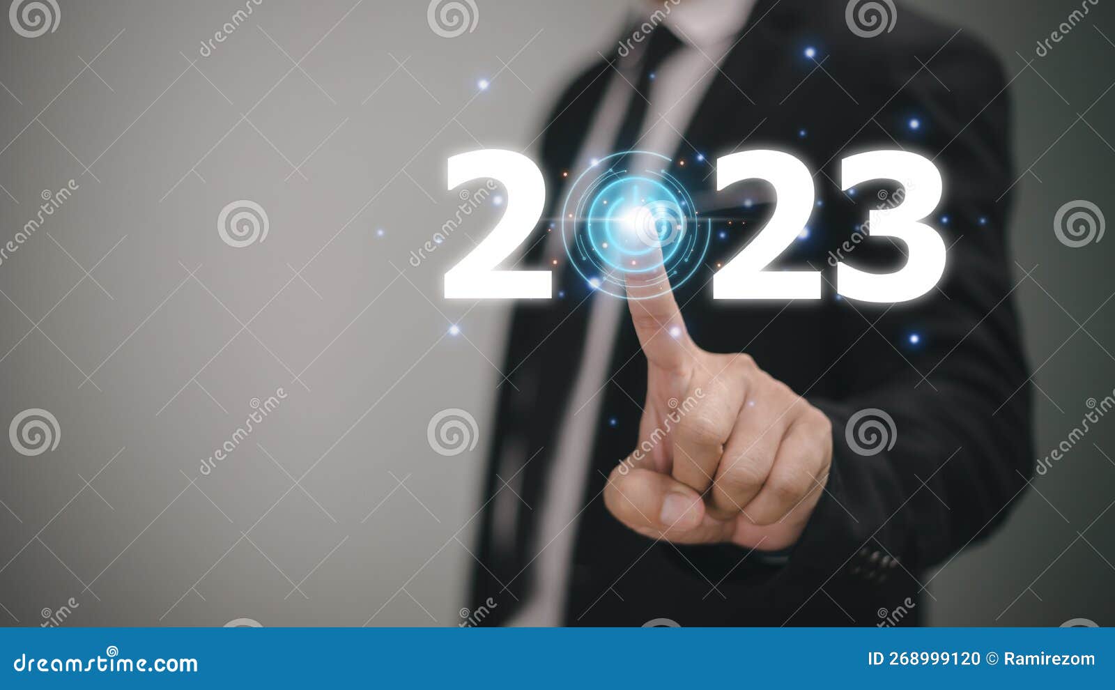 Business Touching Icon Power on the 2023 Virtual Screen.ideas Success ...