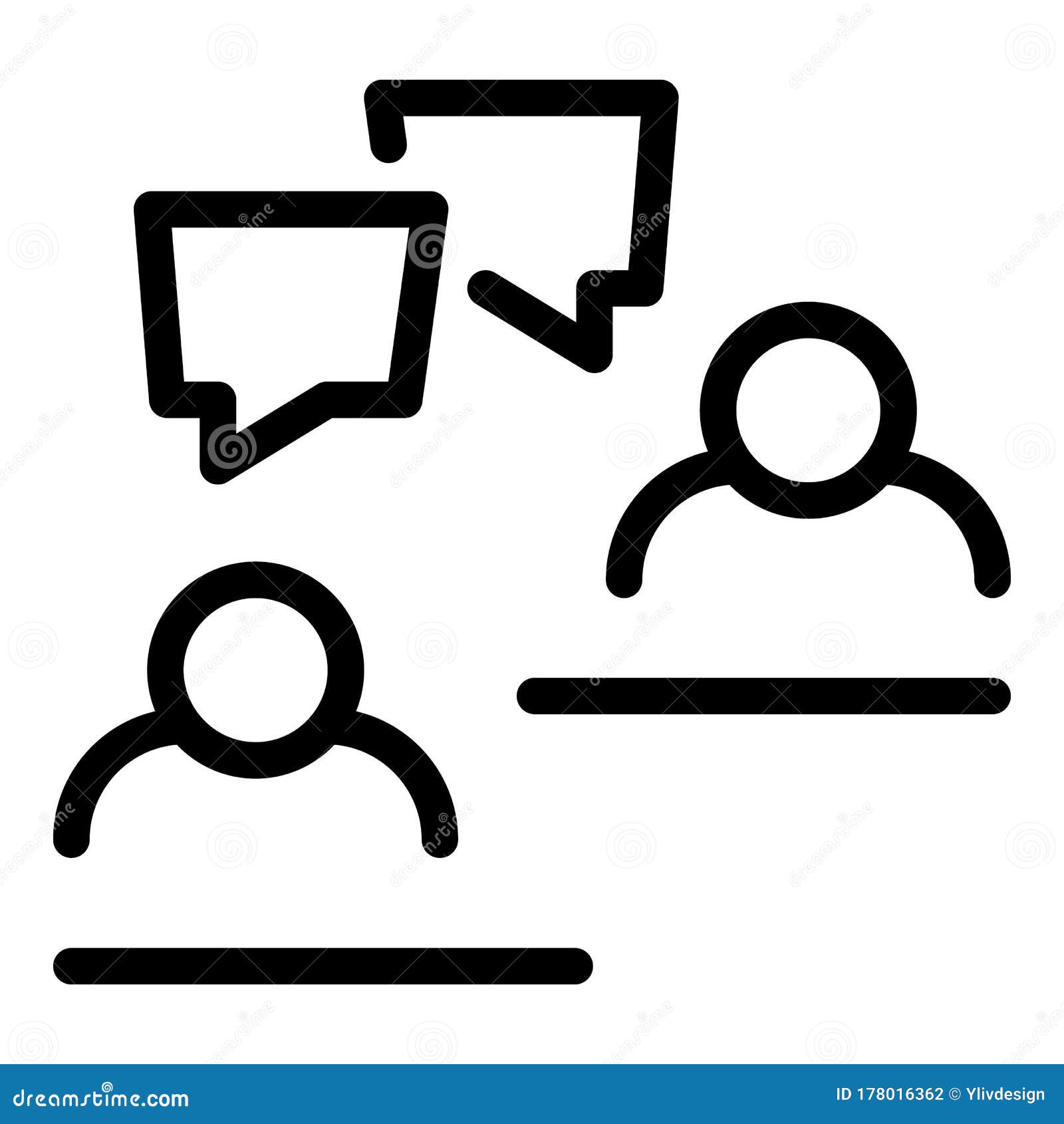Business Training Chat Icon, Outline Style Stock Vector - Illustration ...