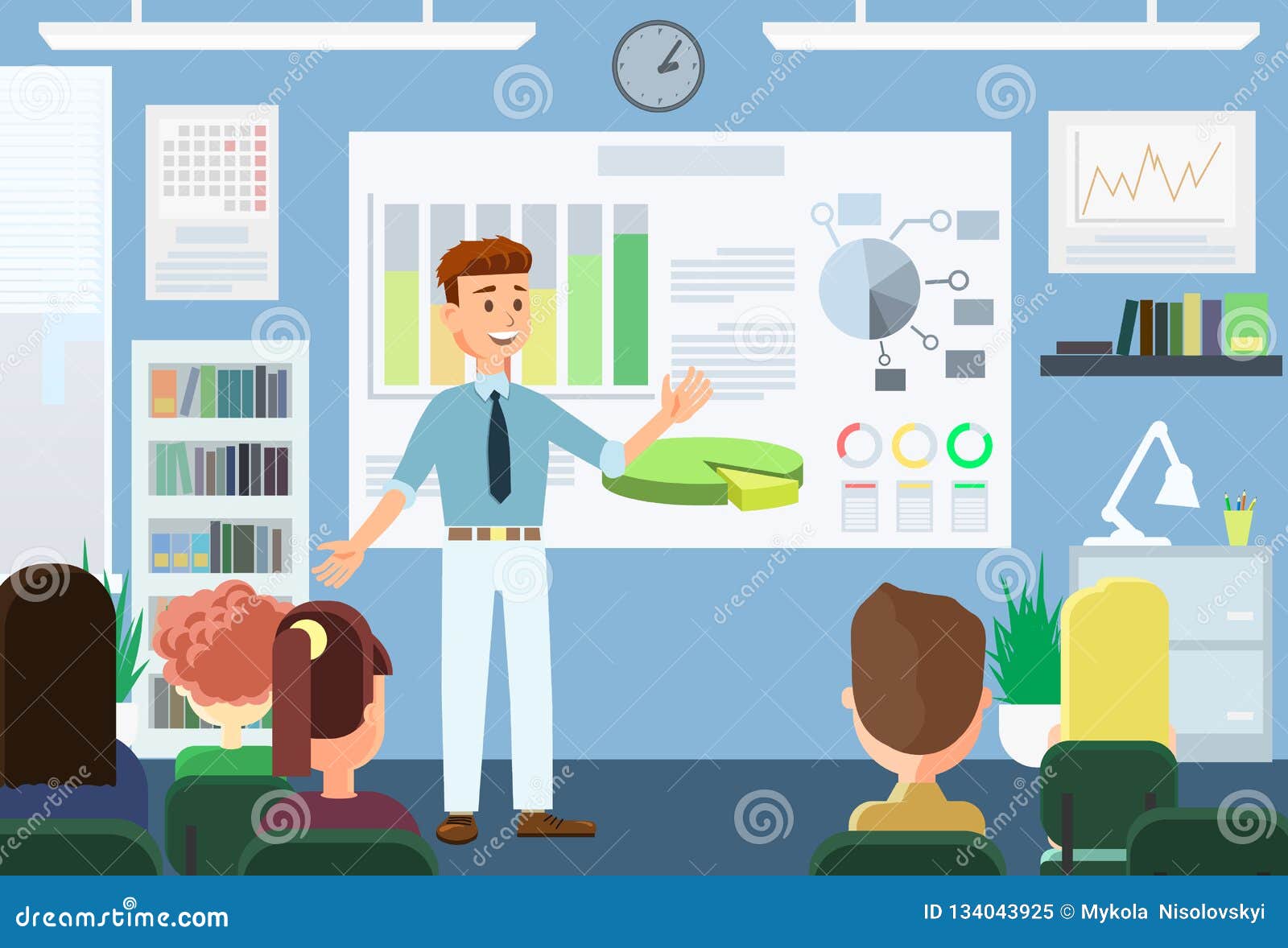 Business Training Concept. Vector Illustration. Stock Vector ...