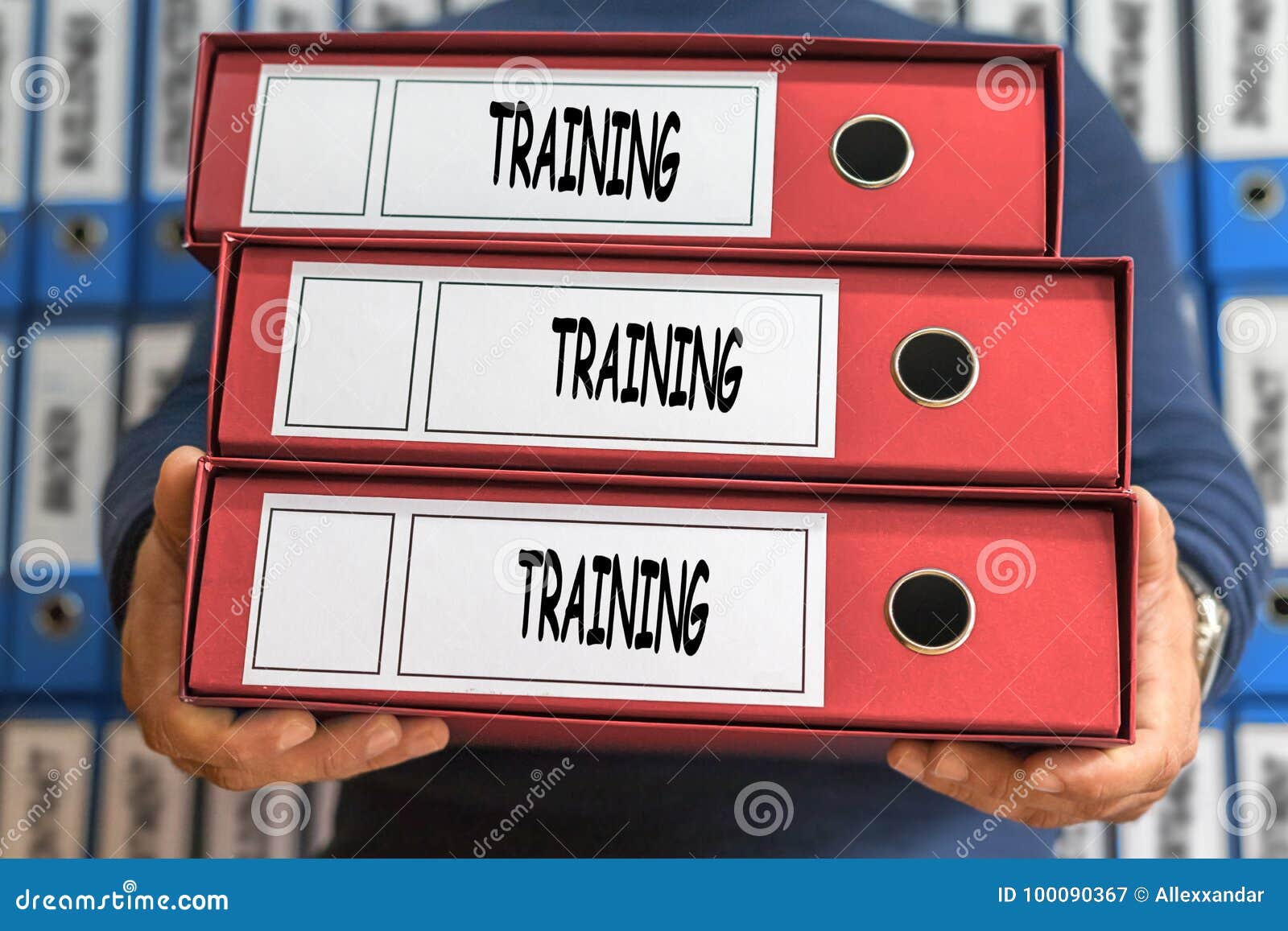 Business Training Concept Words. Folder Concept. Ring Binders Stock ...