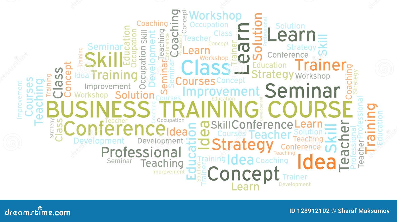 Business Training Course Word Cloud. Stock Illustration - Illustration ...