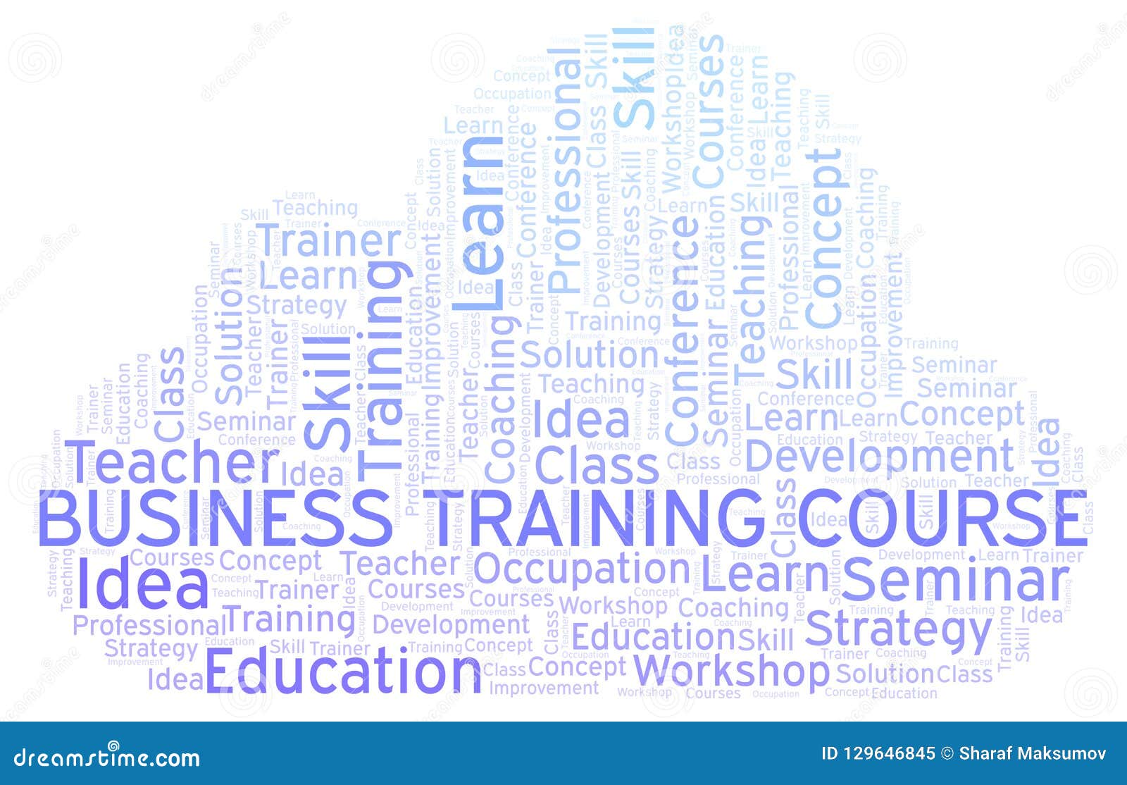Business Training Course Word Cloud. Stock Illustration - Illustration ...