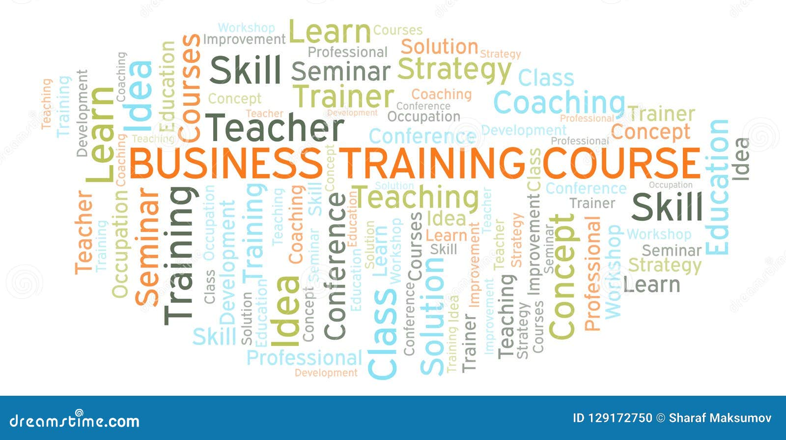 Business Training Course Word Cloud. Stock Illustration - Illustration ...