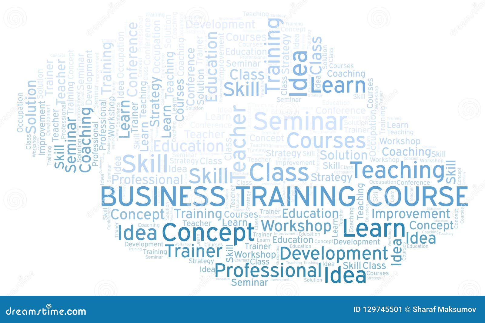 Business Training Course Word Cloud. Stock Illustration - Illustration ...