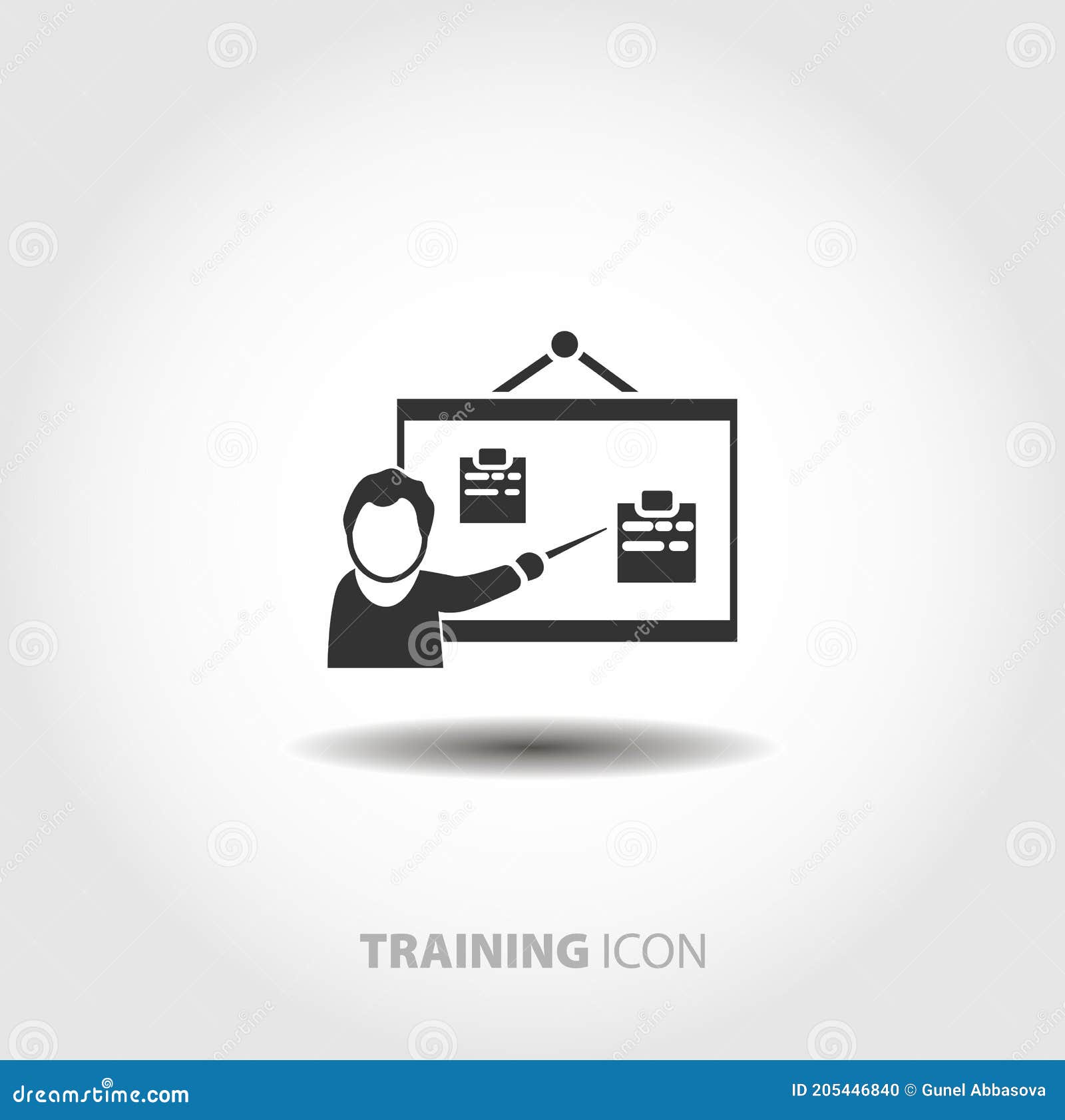 Business Training Icon. Speaker at Business Workshop Isolated Icon ...