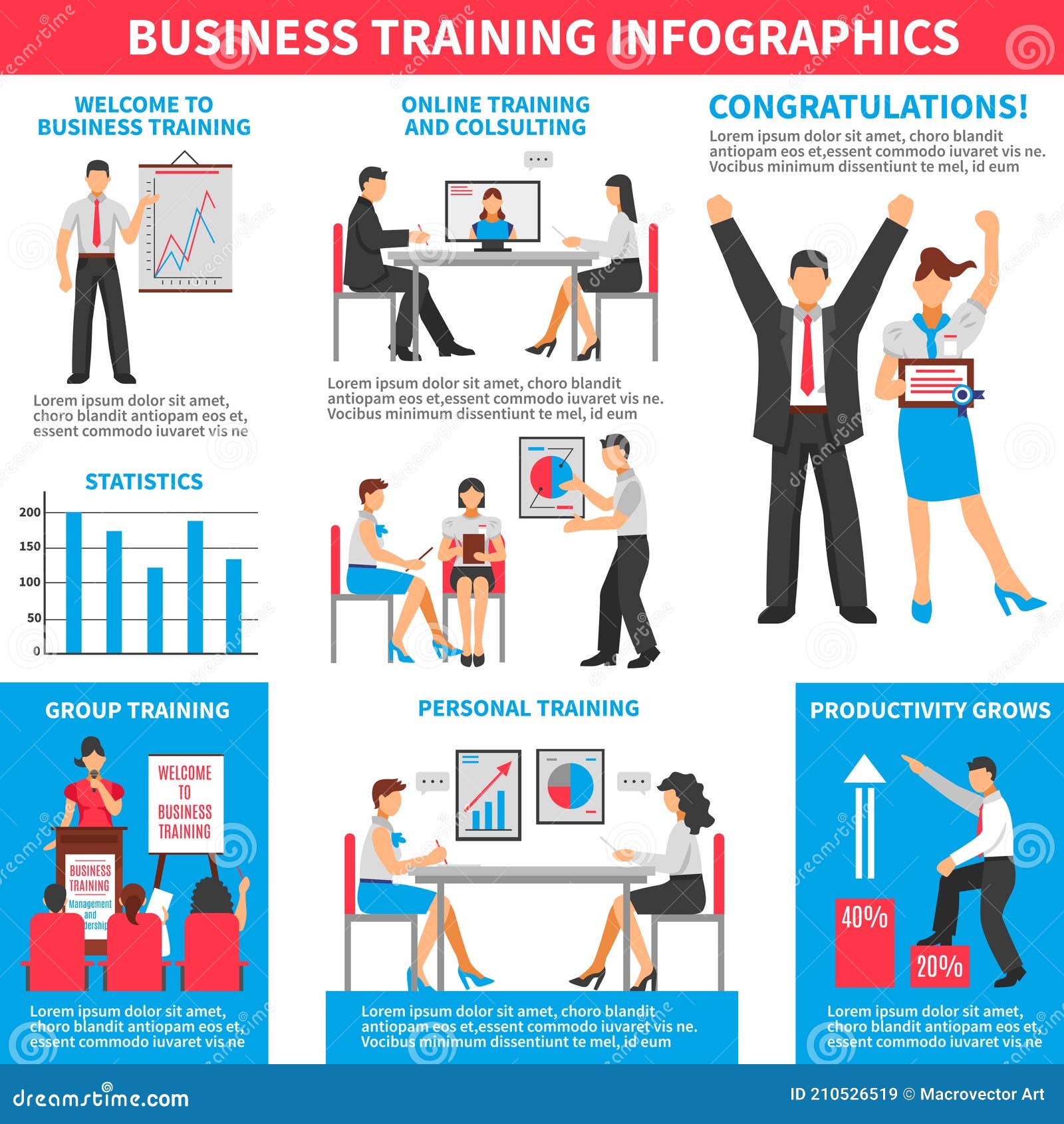 Business Training Infographics Stock Vector - Illustration of ...