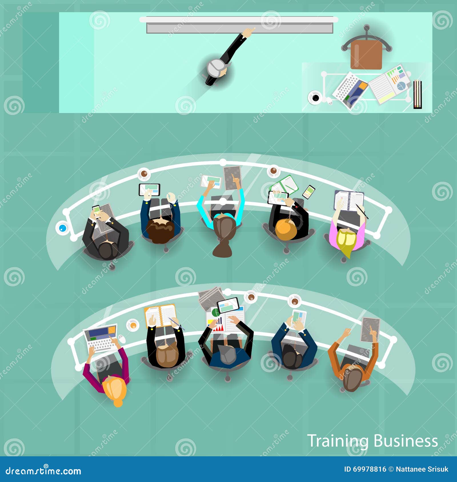 Business Training at Office Stock Vector - Illustration of entrepreneur ...