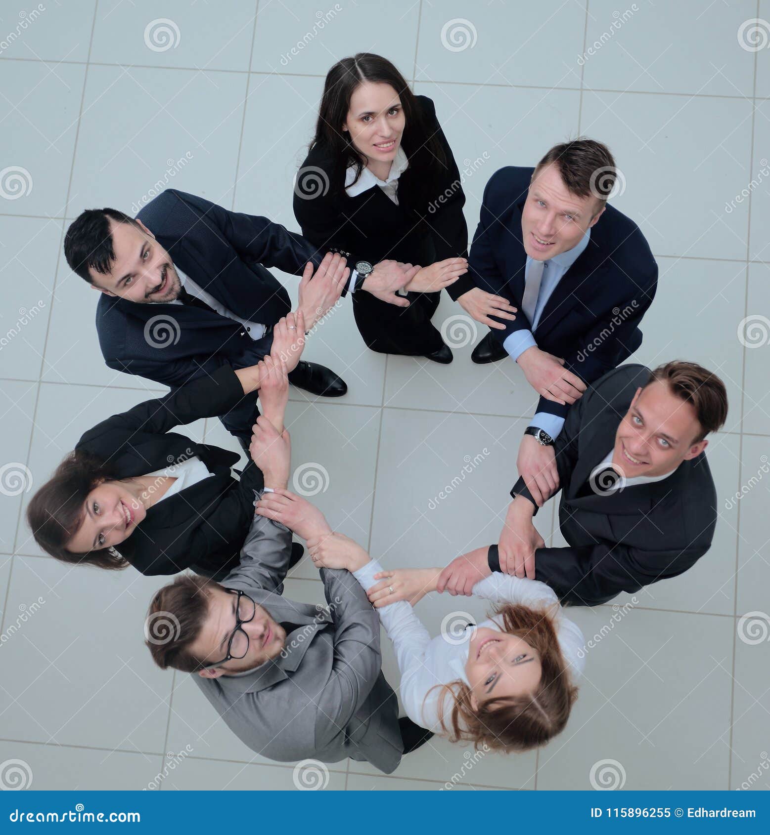 Concept of Partnership. Business People Standing in a Circle. Stock ...