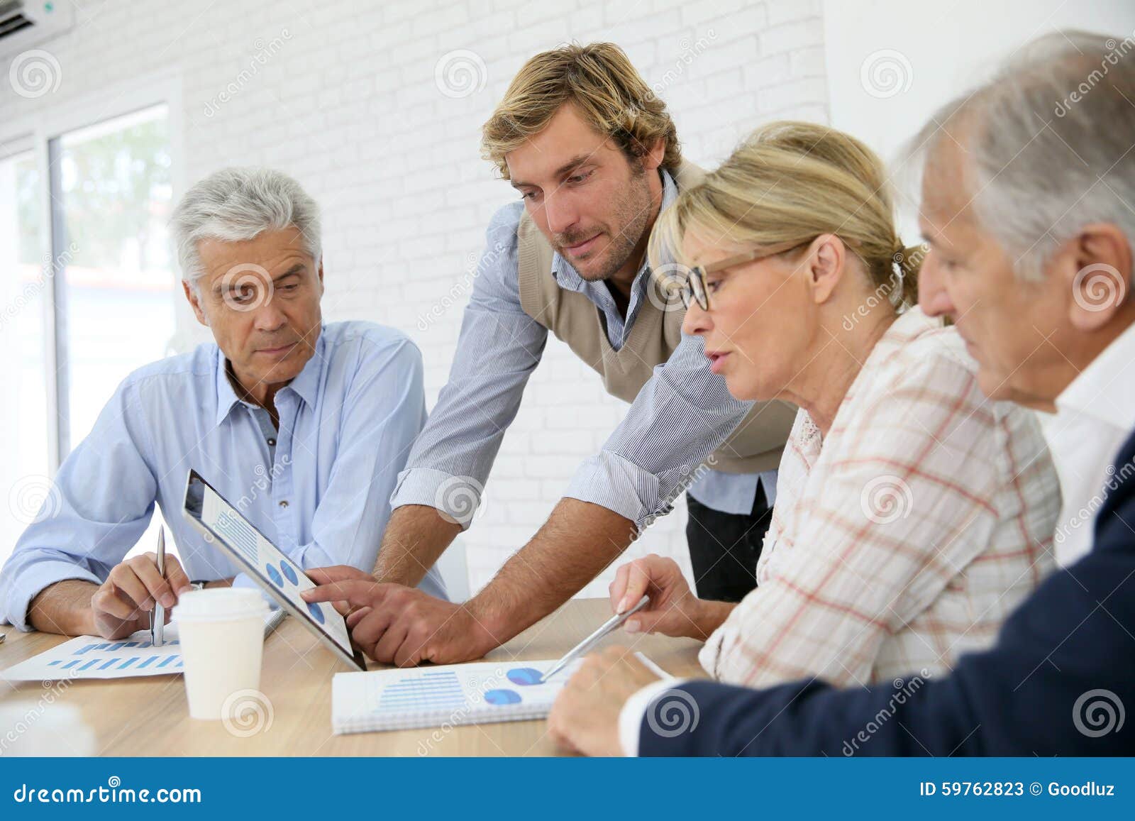 Business Training with Seniors Stock Image - Image of instructor ...