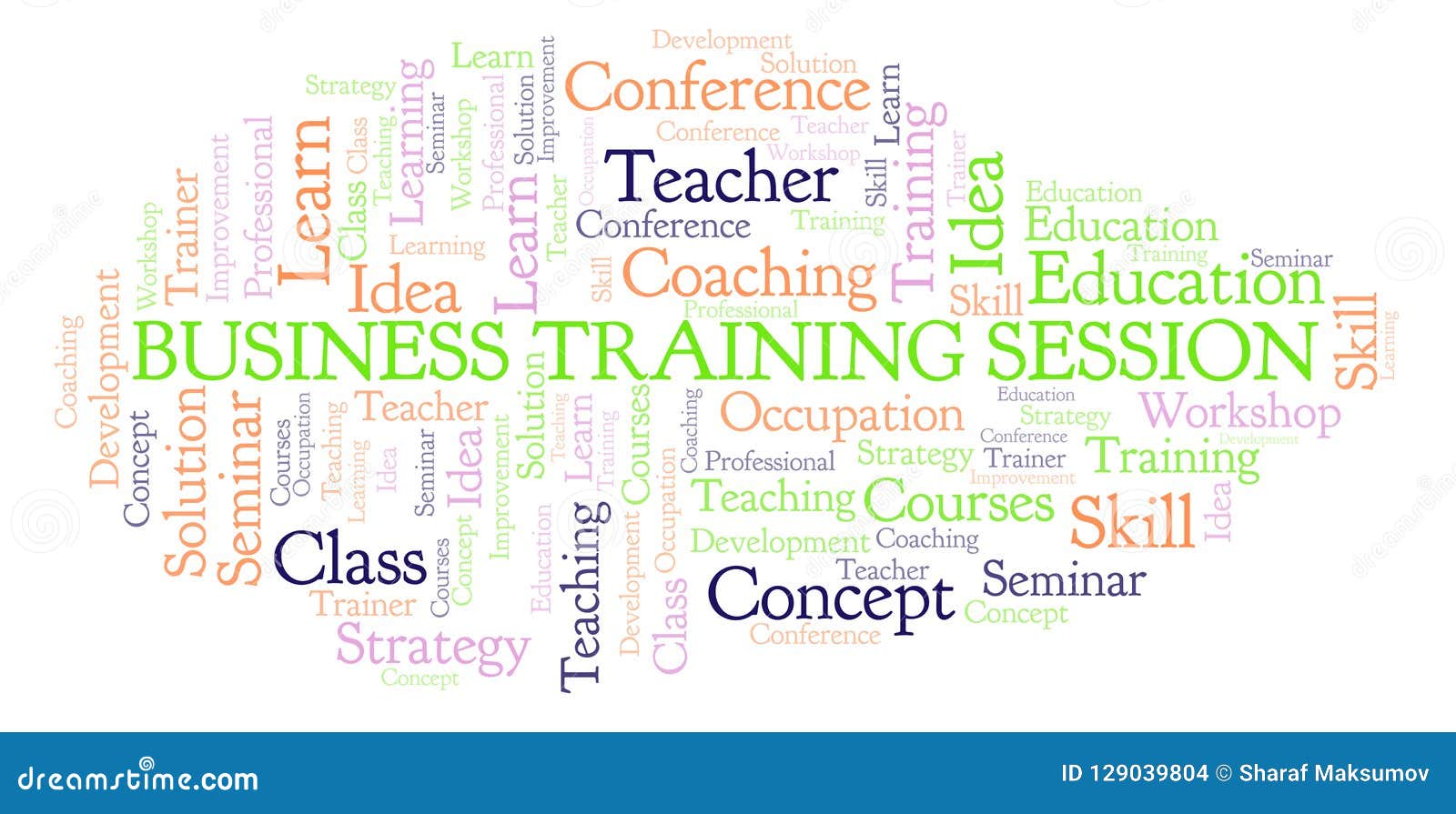 Business Training Session Word Cloud. Stock Illustration - Illustration ...