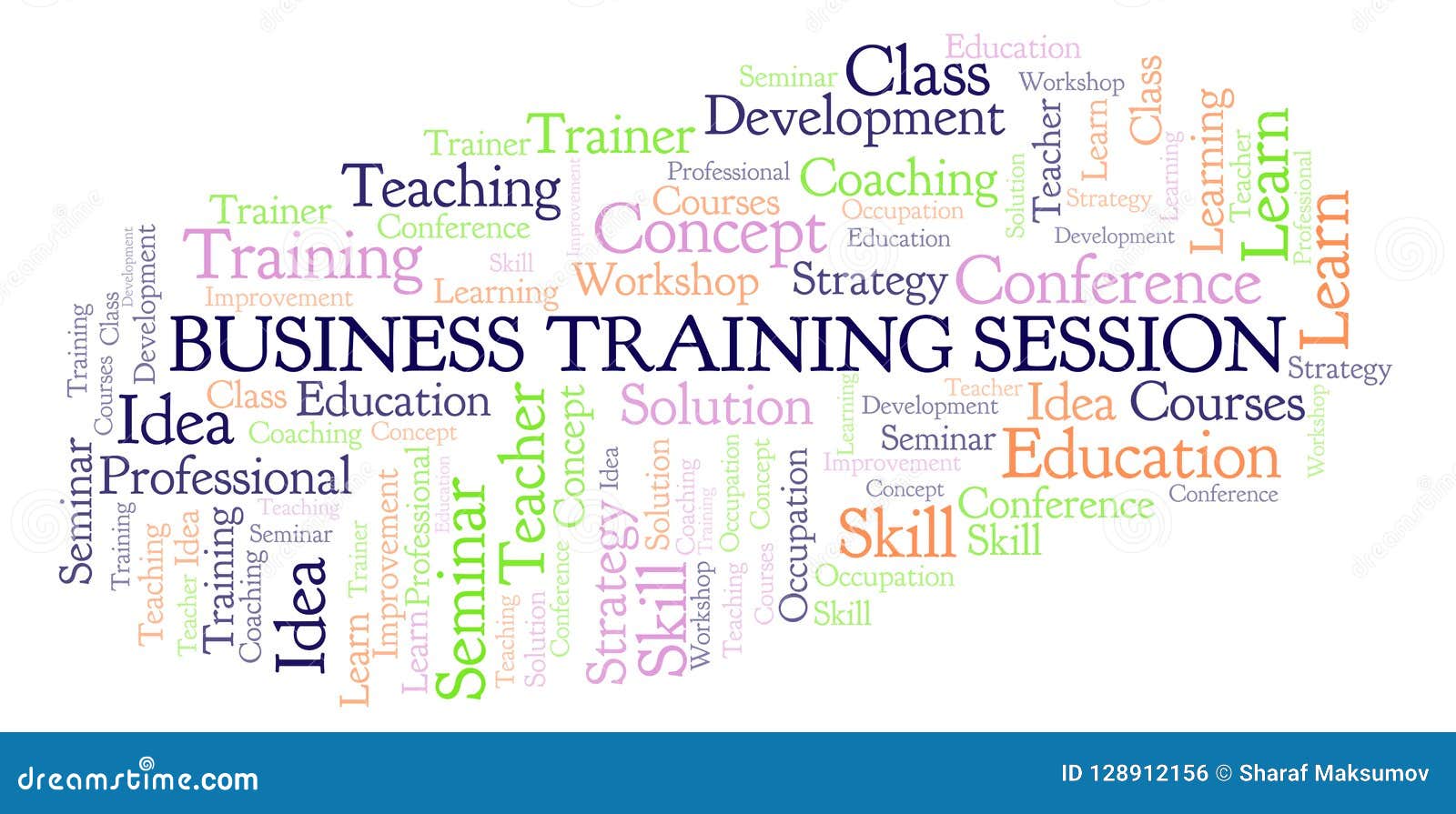 Business Training Session Word Cloud. Stock Illustration - Illustration ...