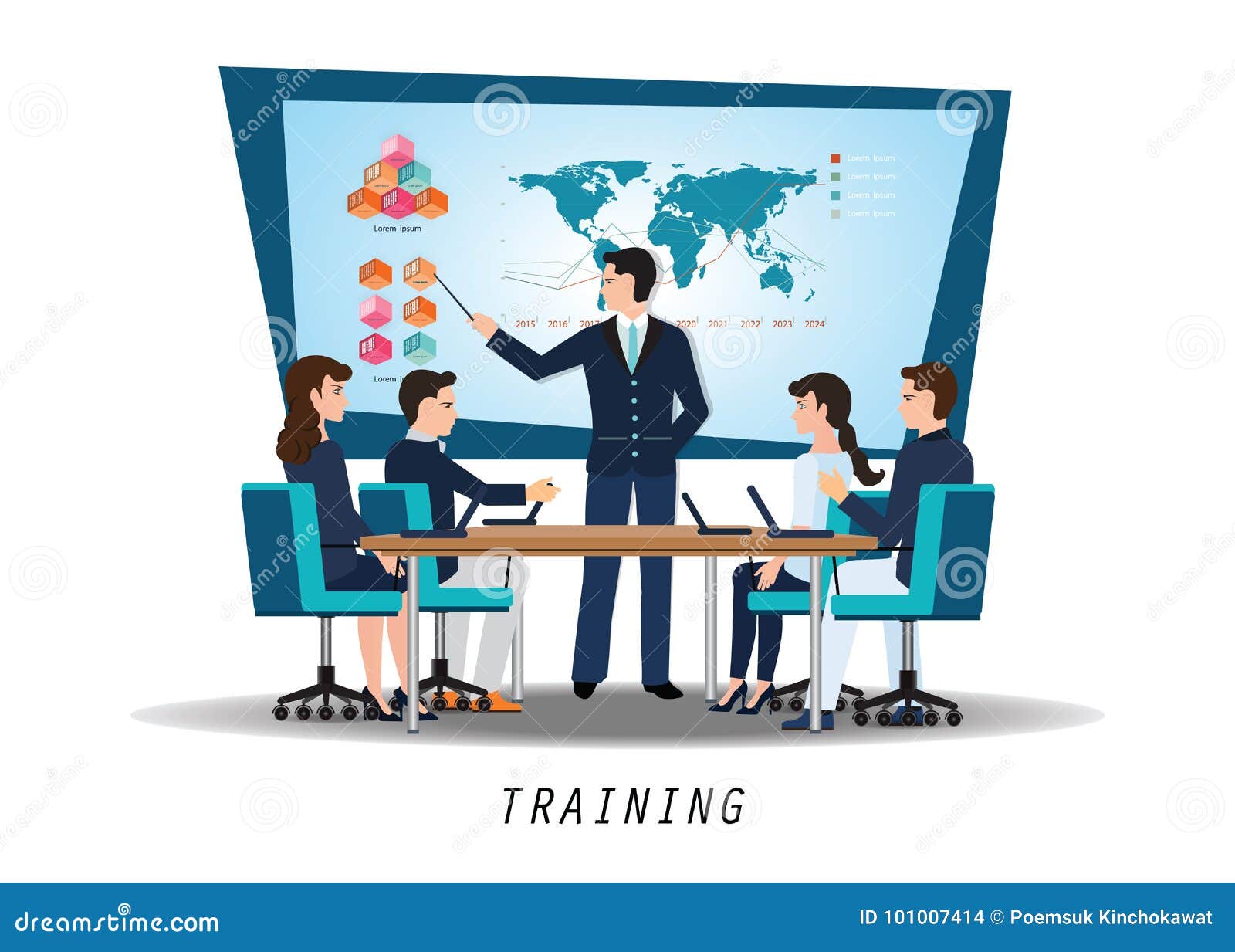 Business Training with Young People Attending the Professional Stock ...