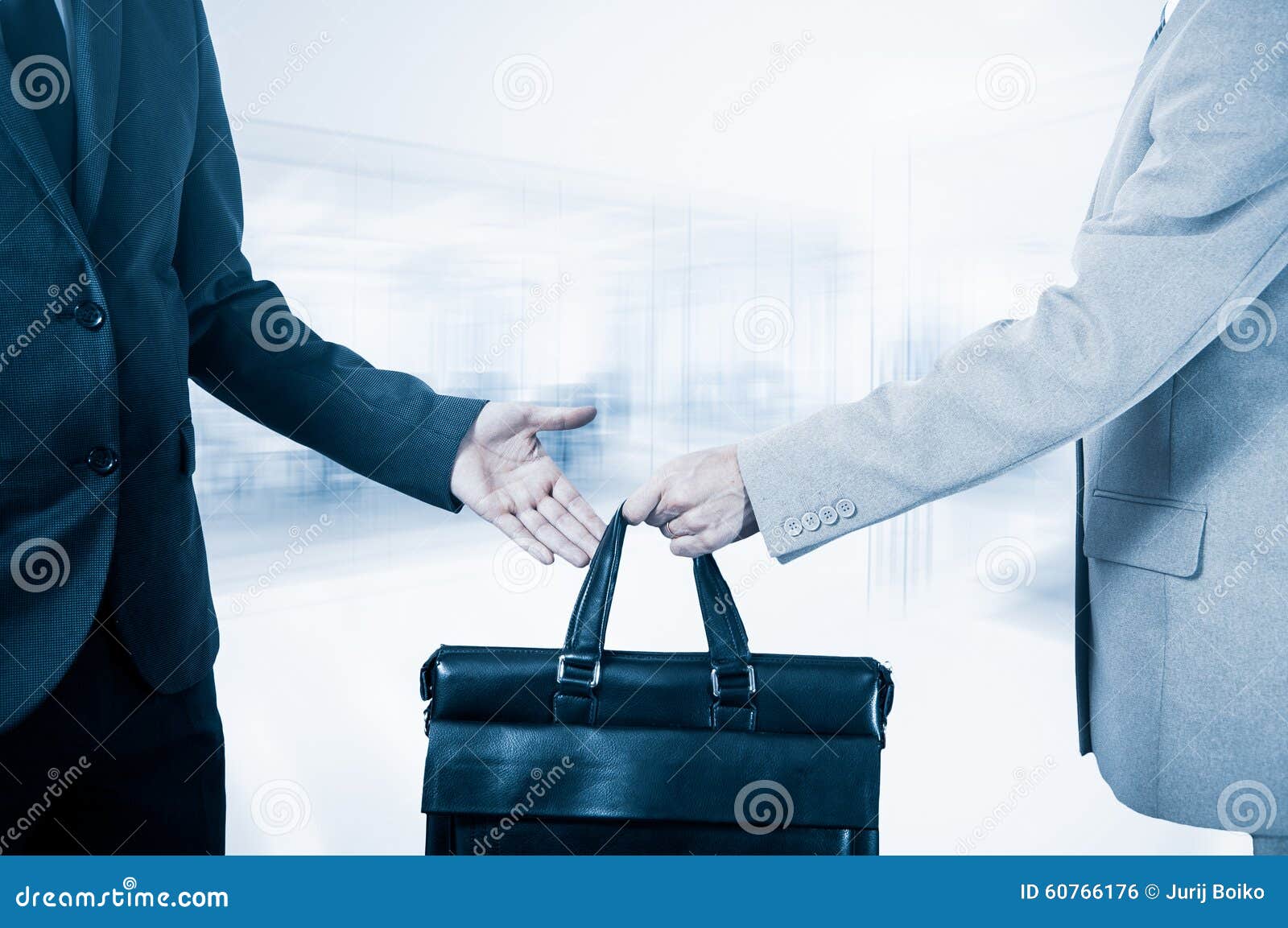 Business Transfer. Handover of a Suitcase Partners Stock Photo - Image ...