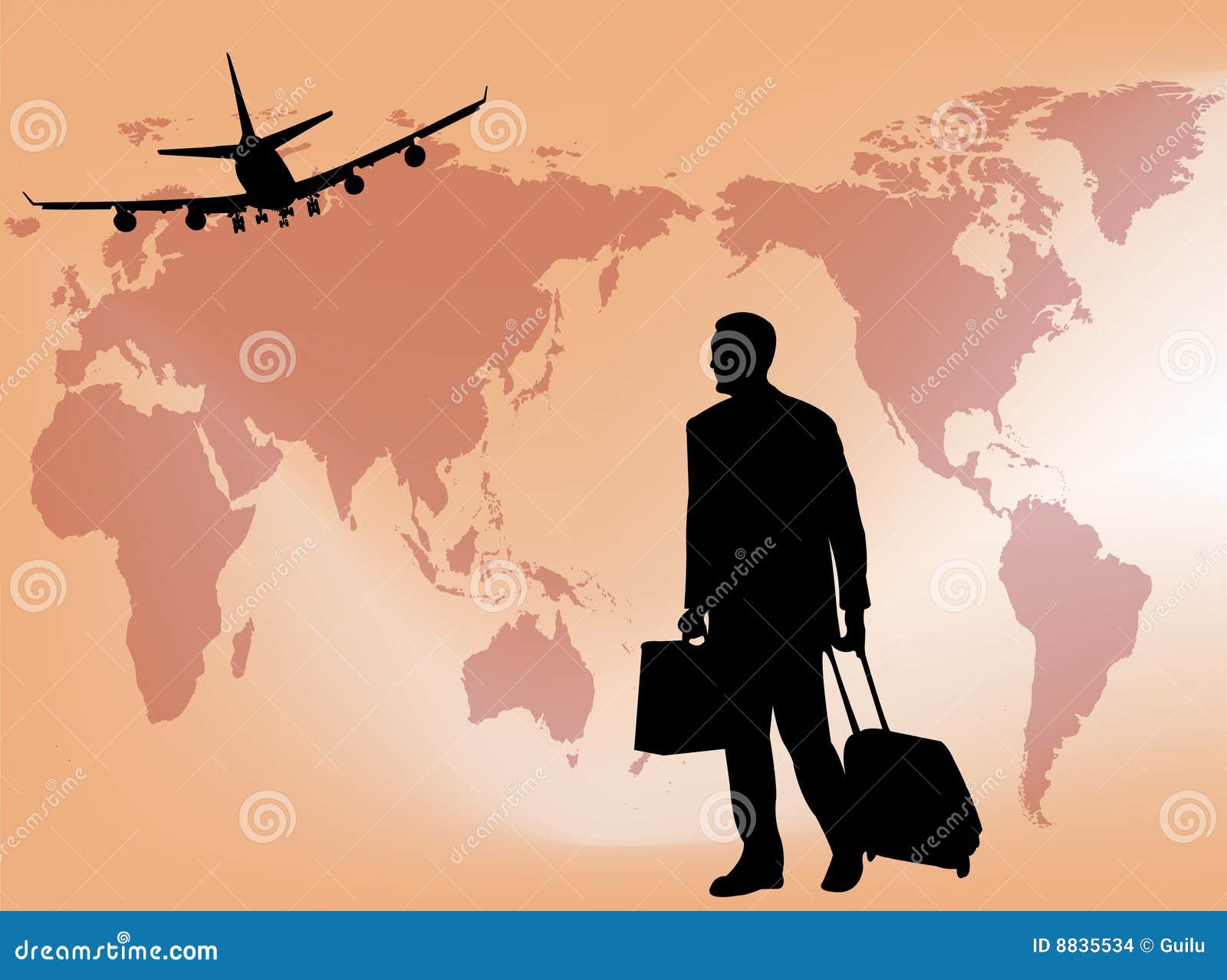 Business travel stock illustration. Illustration of leader - 8835534