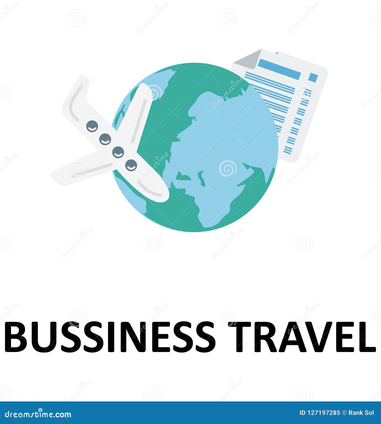 Business Travel Isolated Color Vector Illustration Icon Stock Vector ... Business Travel Isolated Color Vector Illustration Icon Stock Vector ...