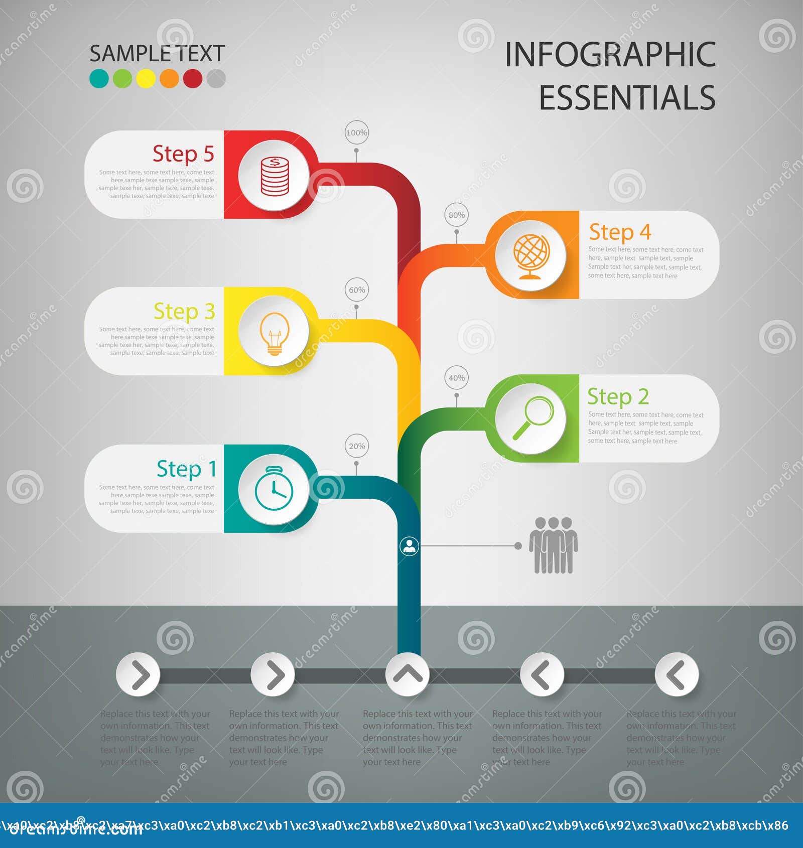 Business Tree Timeline Infographics. Stock Vector - Illustration of ...