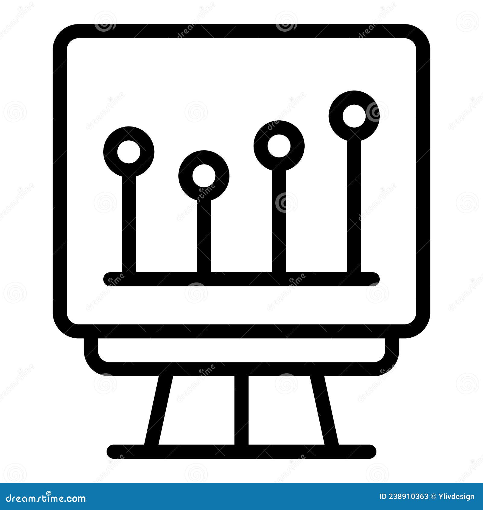 Business Trend Banner Icon Outline Vector. Site Seo Stock Vector ...