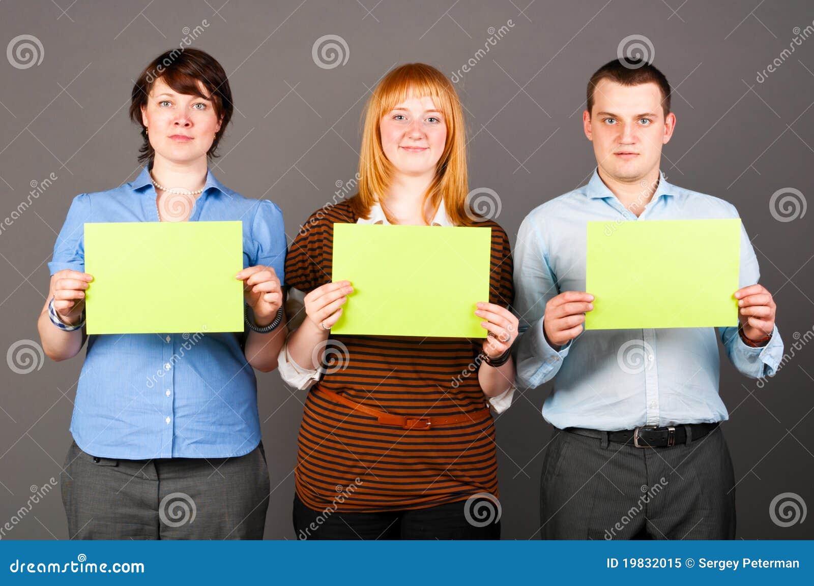 Business trio stock image. Image of blue, brunette, handsome - 19832015