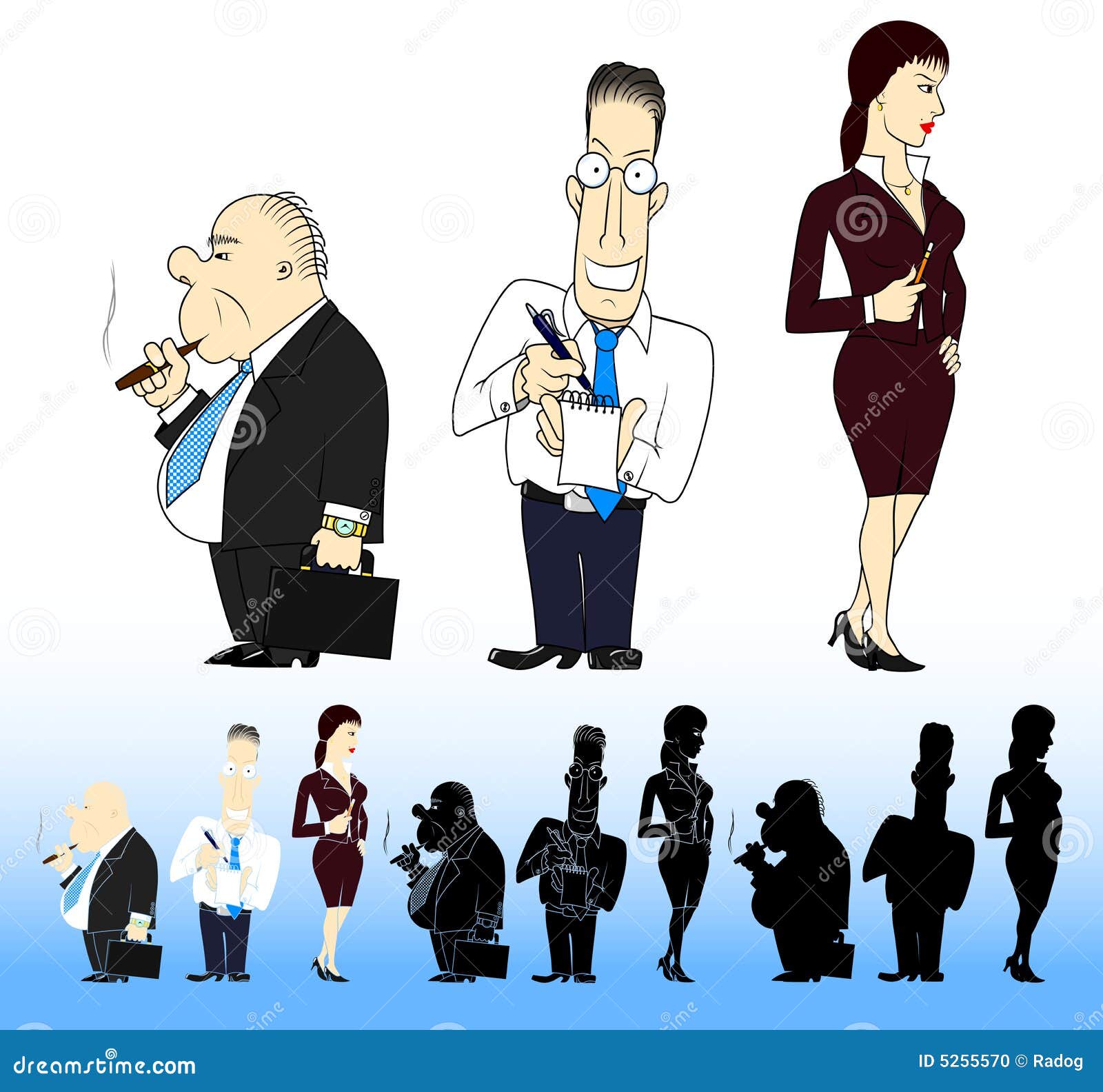 Business Trio stock vector. Illustration of businesswoman - 5255570