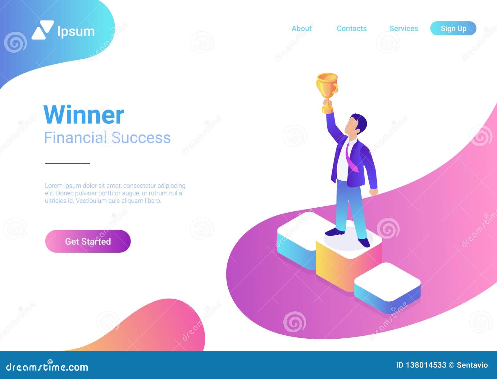 Business Trophy Award Winner Concept Flat 3d Web I Stock Vector ... Business Trophy Award Winner Concept Flat 3d Web I Stock Vector ...