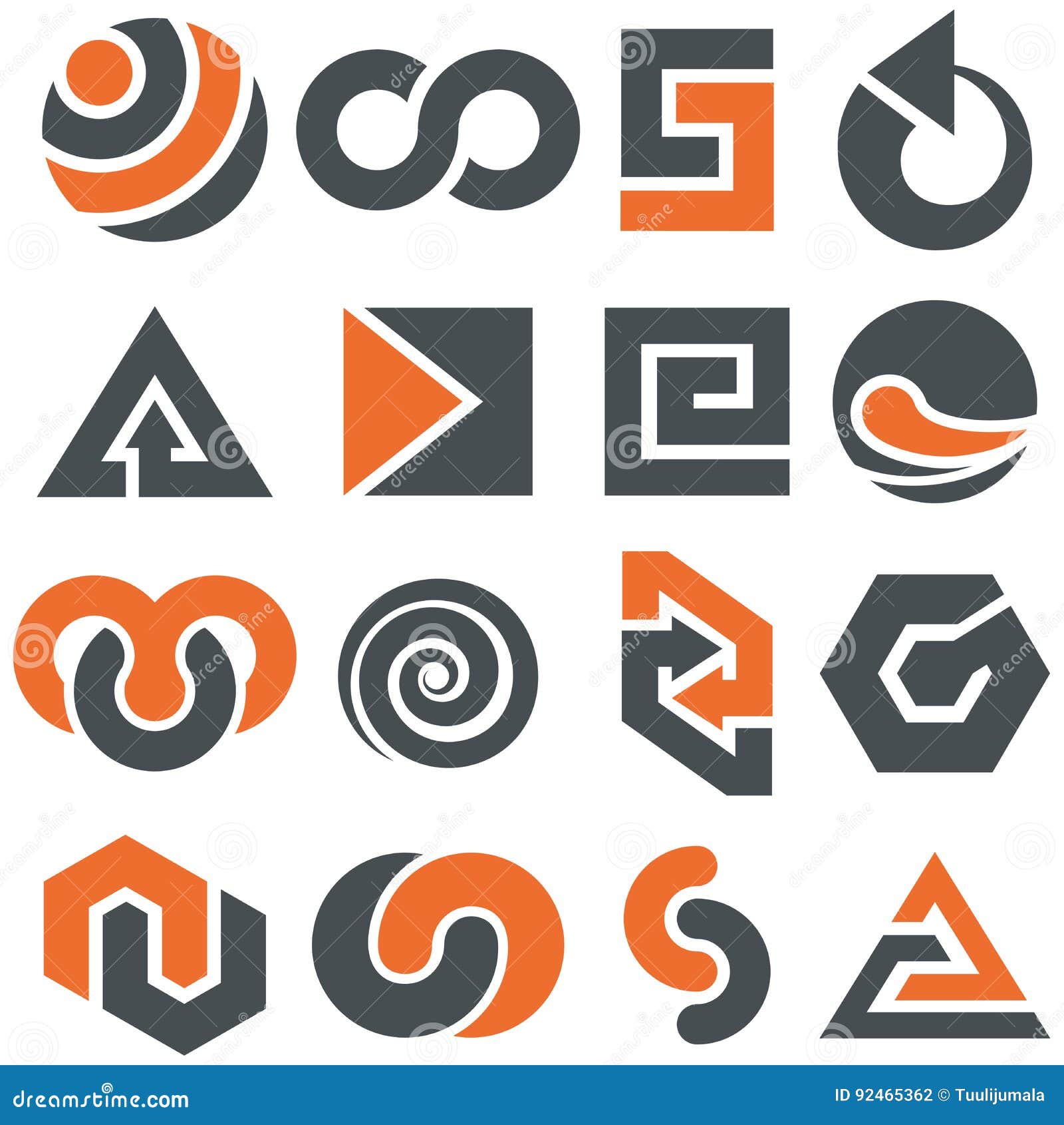 Business Two Color Logo Set Stock Vector - Illustration of abstract ...