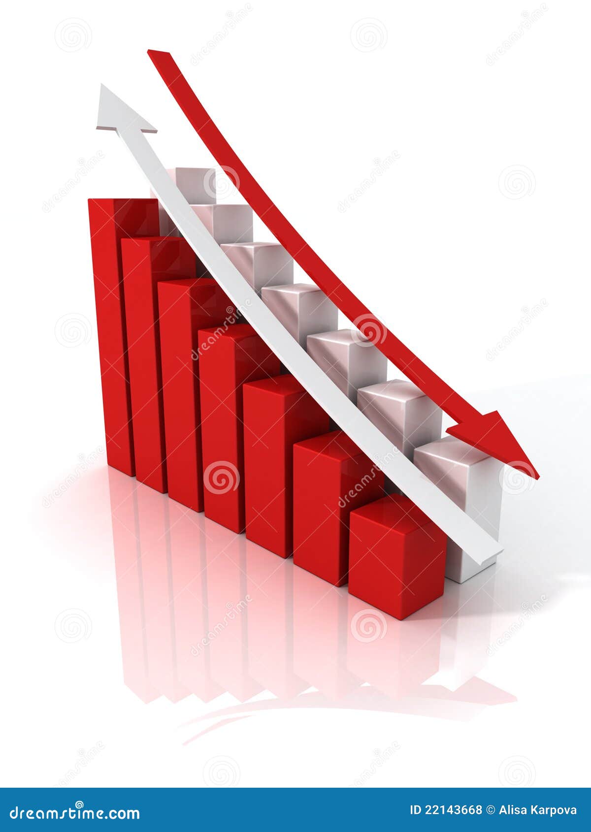 Business Up Down Arrows Graph Stock Illustration - Illustration of ...